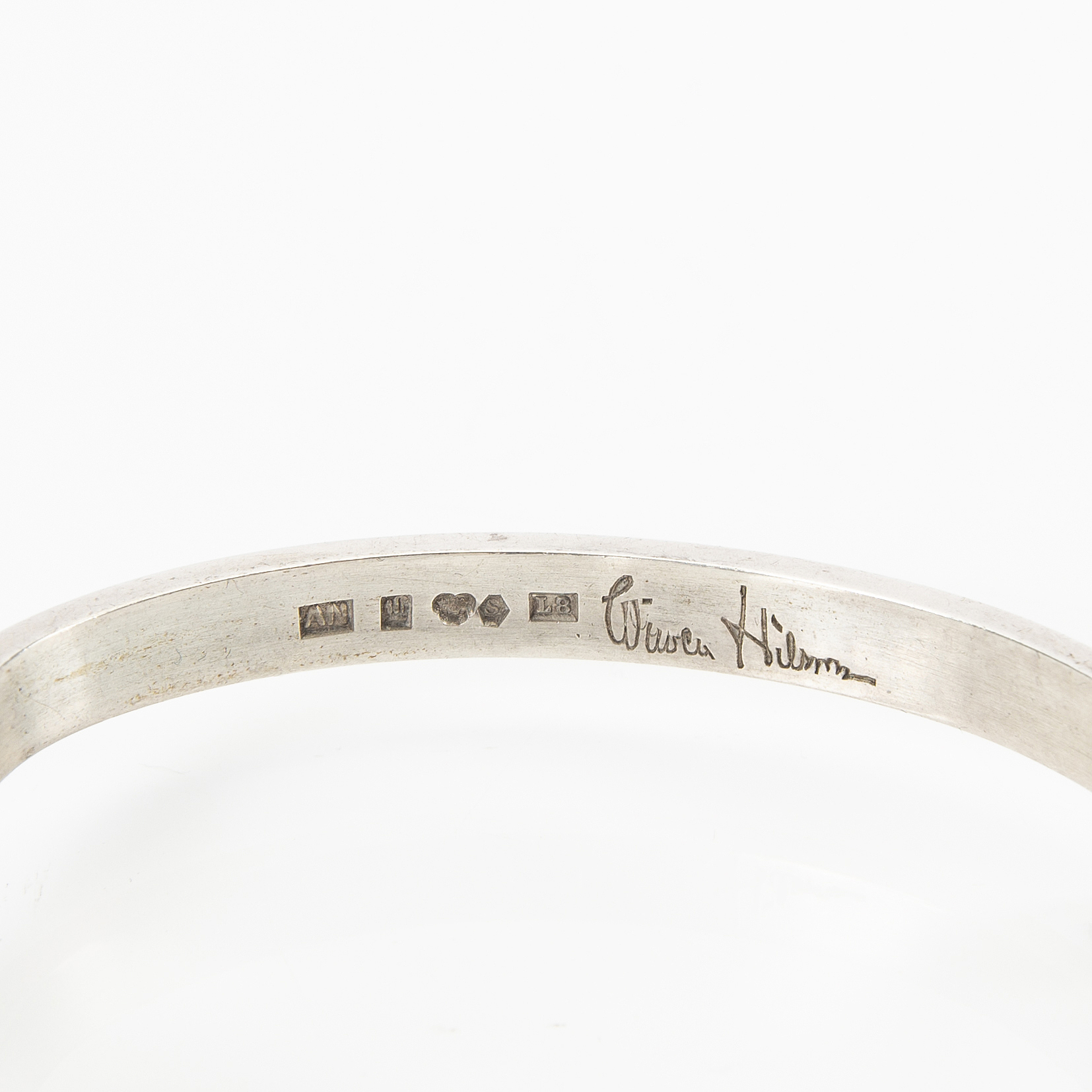 Wiwen Nilsson, stelt armband, silver, bergkristall, onyx, signerat ...