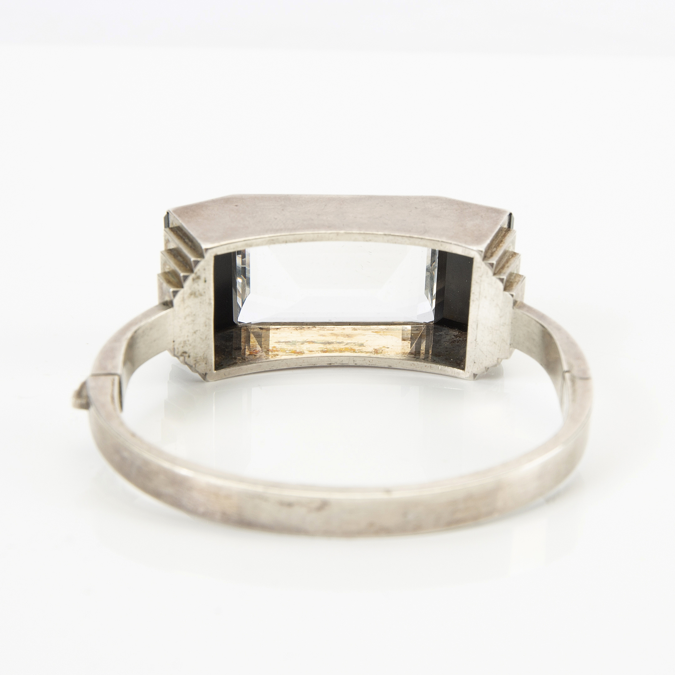 Wiwen Nilsson, stelt armband, silver, bergkristall, onyx, signerat ...