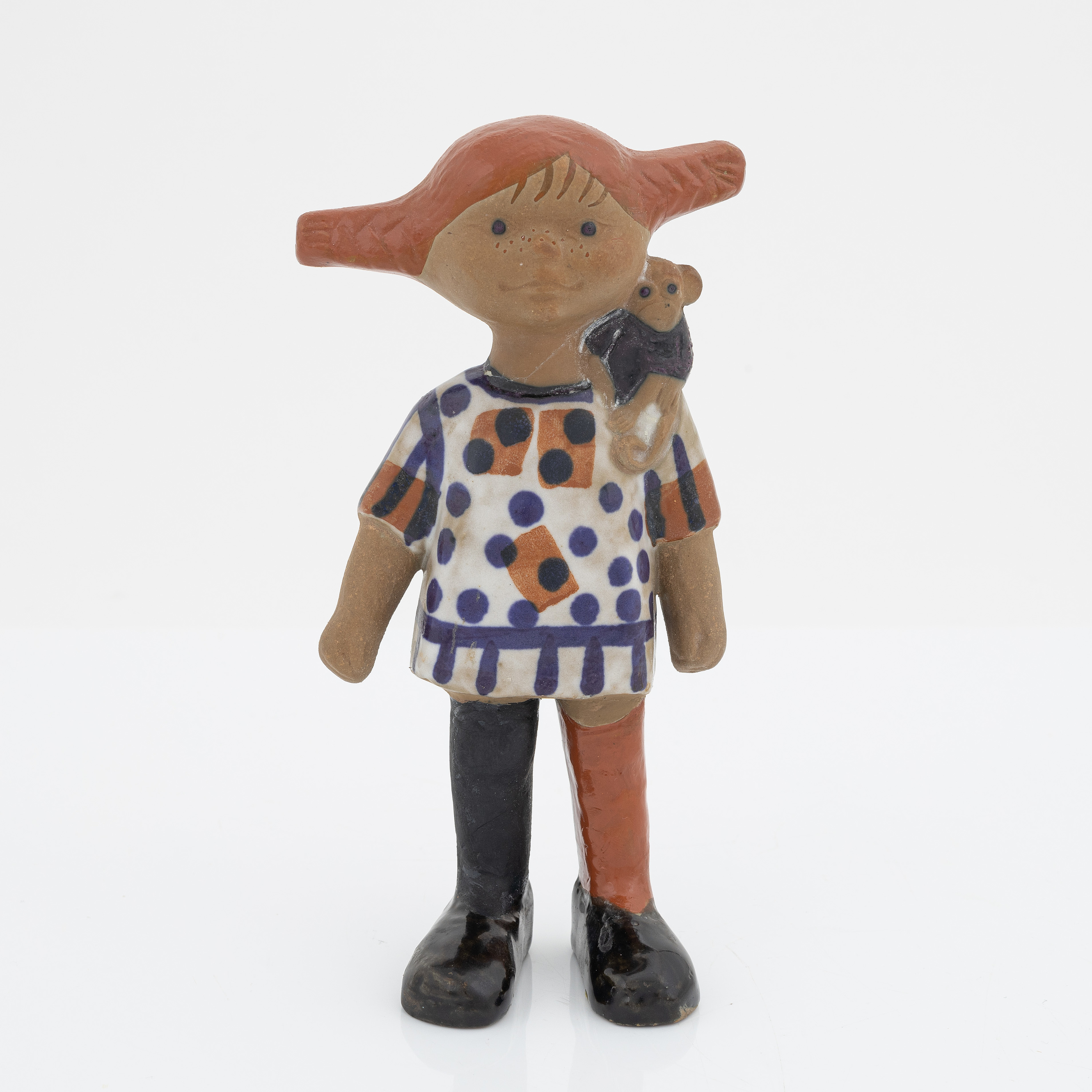 Lisa Larson, figurin, stengods, "Pippi långstrump", Gustavsberg ...