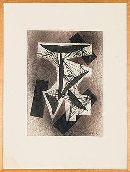 Erik Enroth, ink on paper, signed and dated -64. - Bukowskis