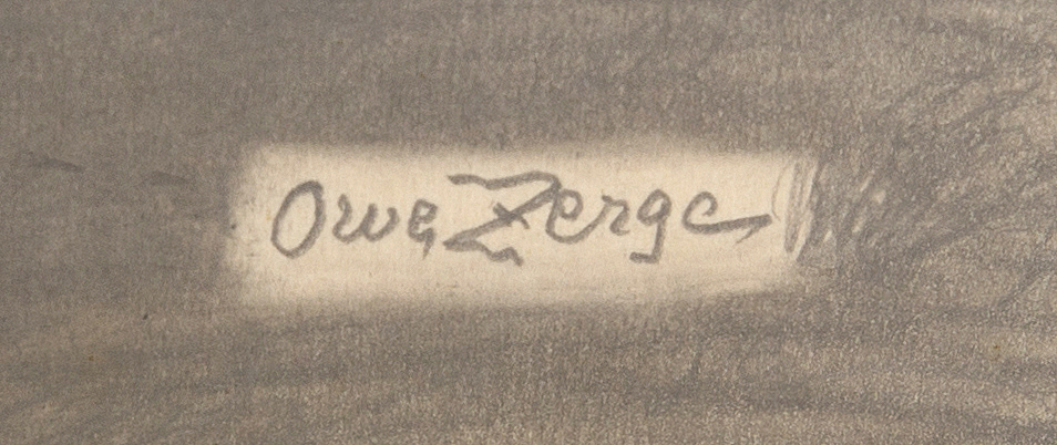 Owe Zerge, drawing signed. - Bukowskis