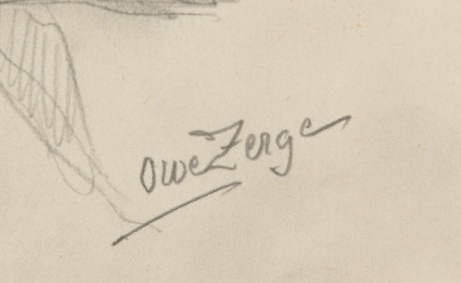 Owe Zerge, drawing signed. - Bukowskis