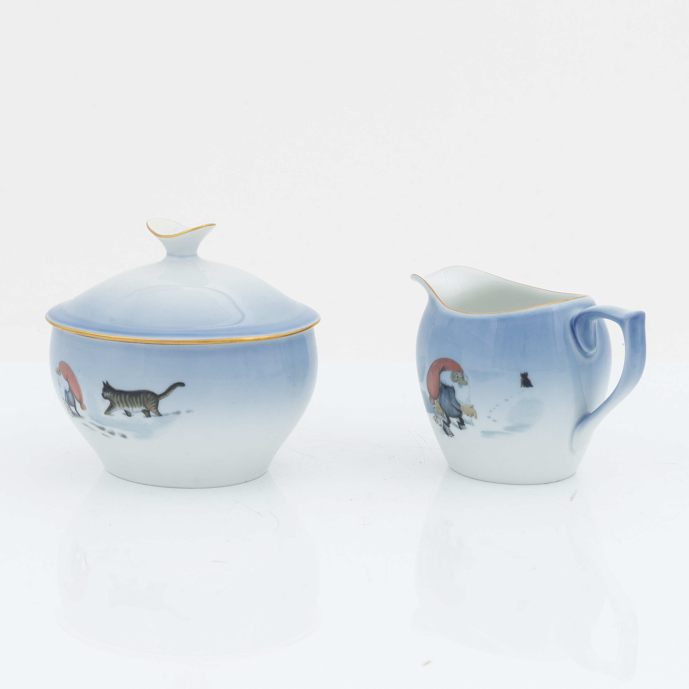 Bing & Grøndahl och Royal Copenhagen, julservis, 19 delar, porslin ...