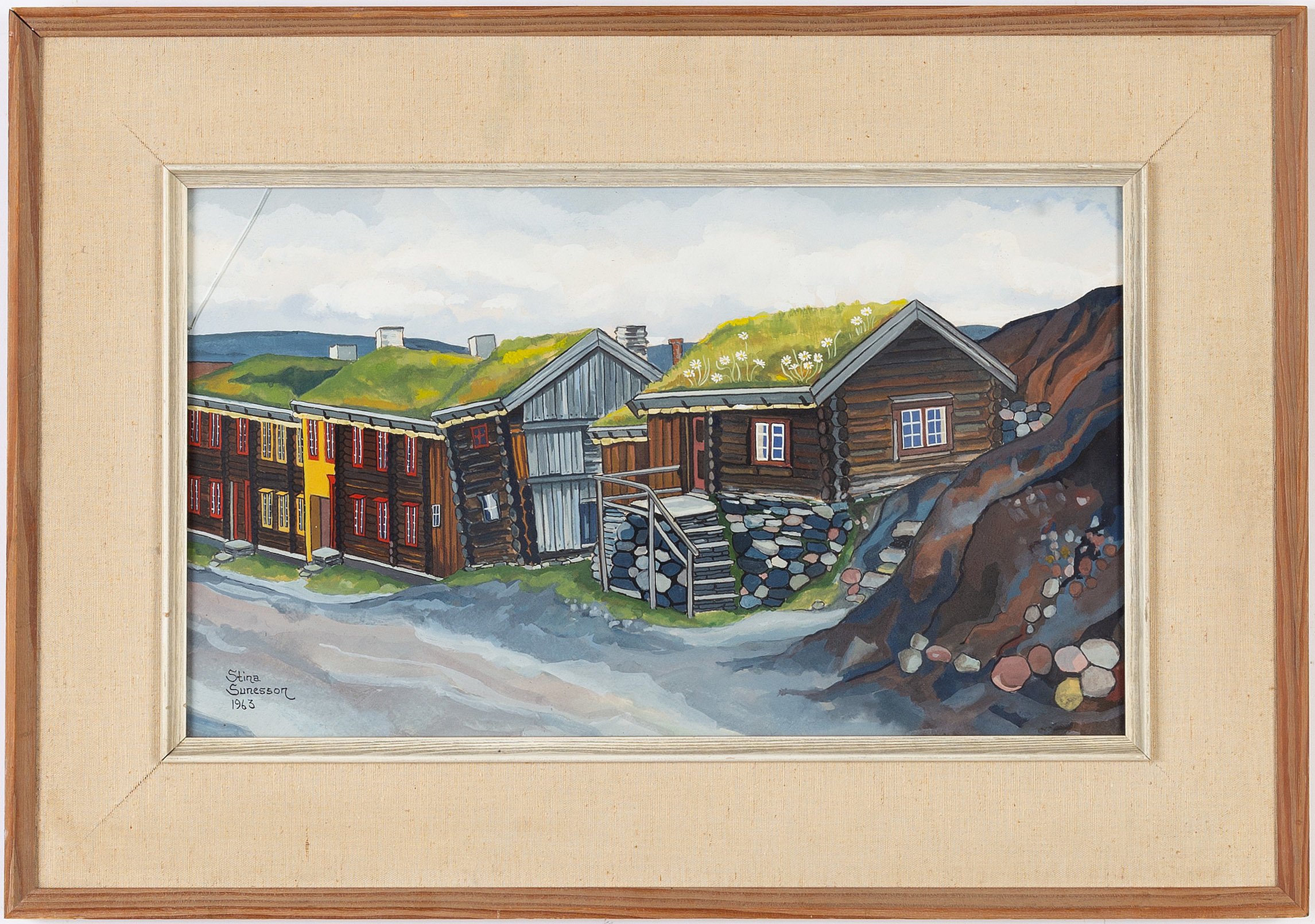 Stina Sunesson, gouache, signerad och daterad 1963. - Bukowskis