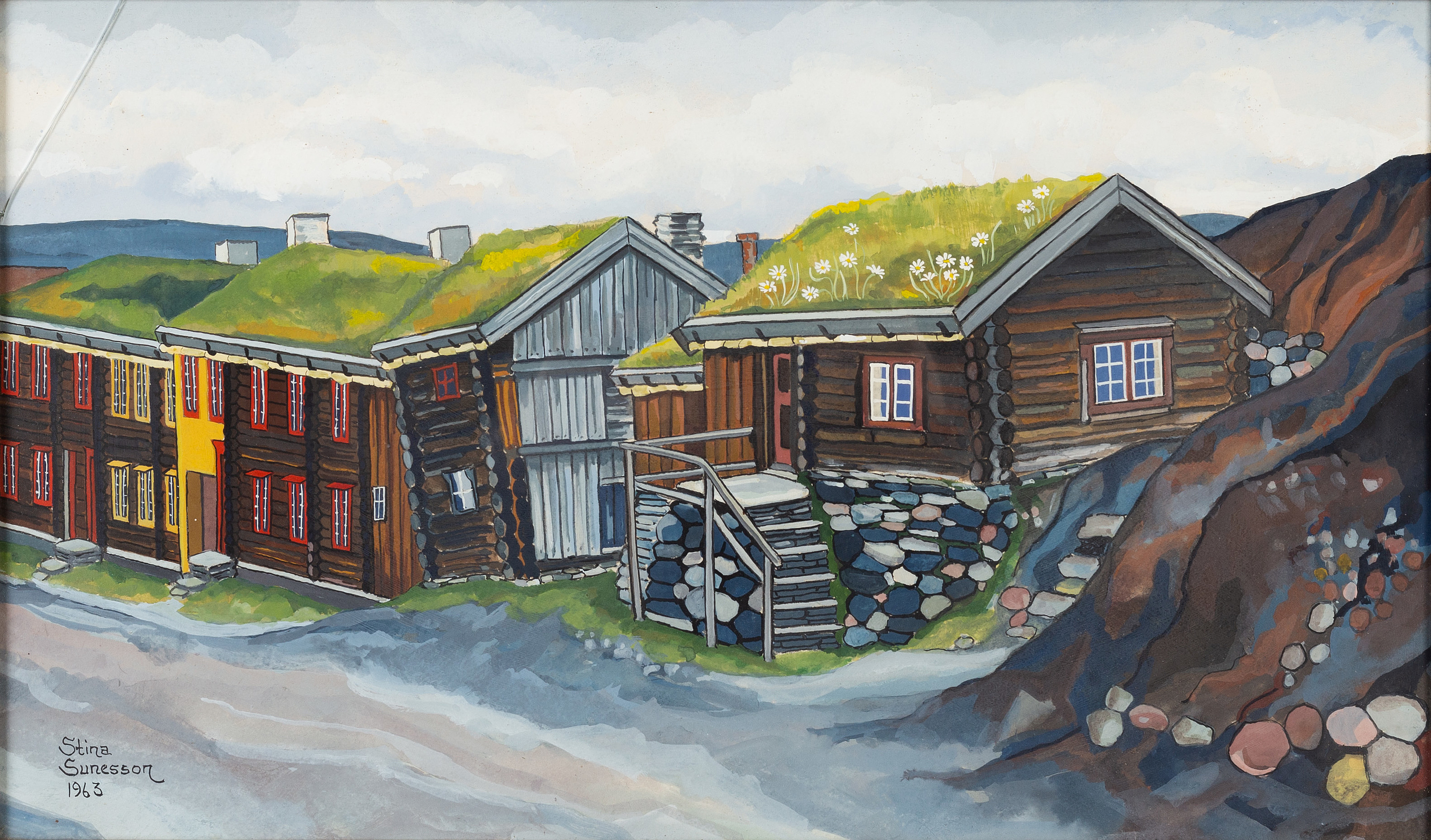 Stina Sunesson, gouache, signerad och daterad 1963. - Bukowskis