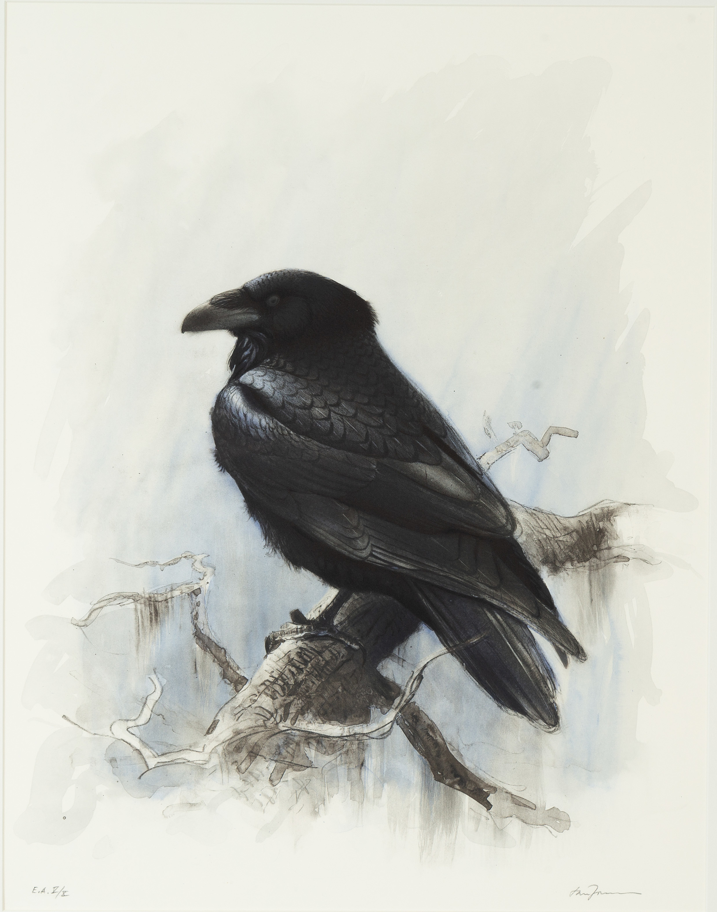 Lars Jonsson, a colored litograph, signed E.A. V/X. - Bukowskis