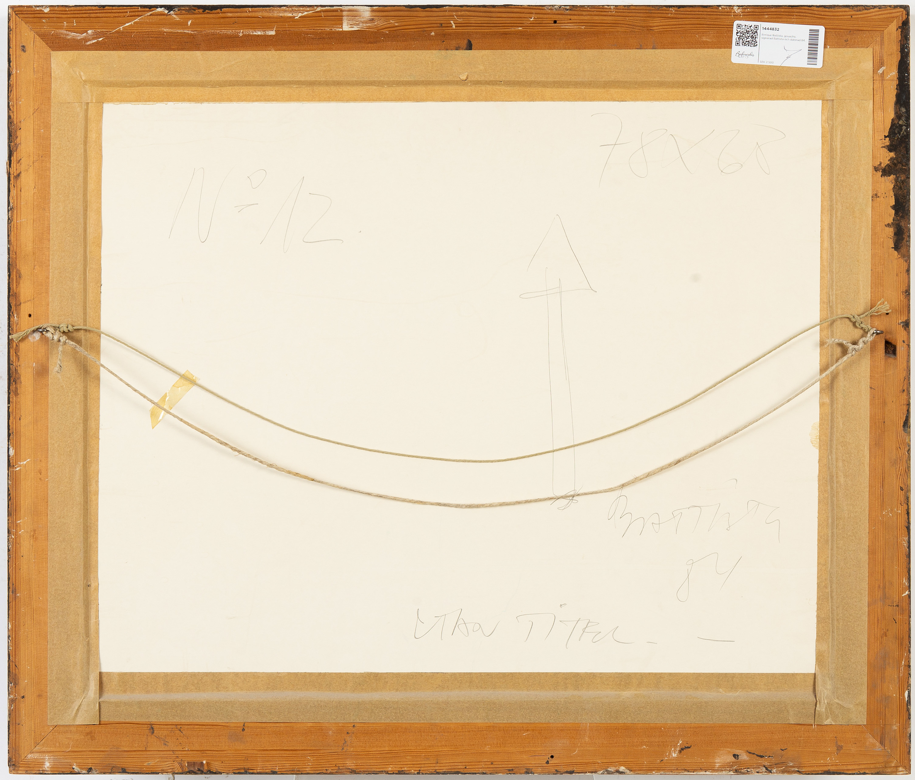 Enrique Battista, gouache, signed and dated -84. - Bukowskis