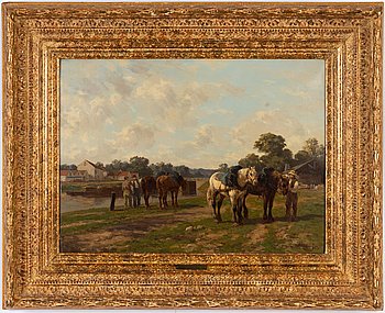 Clément Quinton, oil on canvas, signed. - Bukowskis