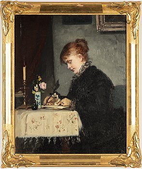 Amanda Sidwall, olja på duk/pannå. - Bukowskis