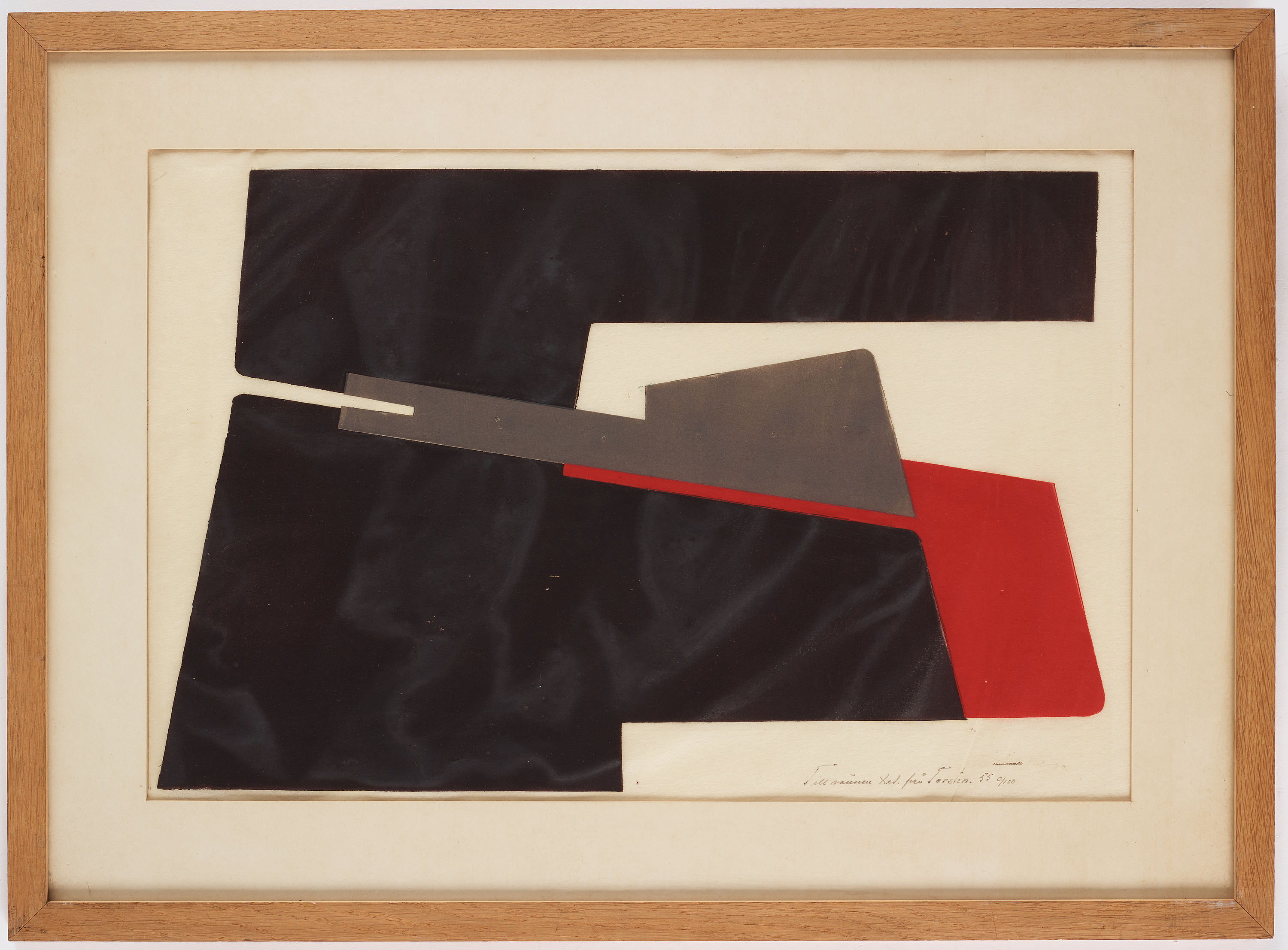 Torsten Andersson, woodcut, signed with dedication, dated -55, numbered ...