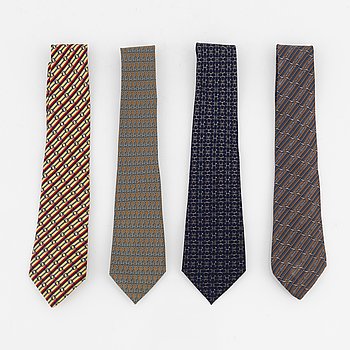 Hermès, slipsar, 4 st. - Bukowskis