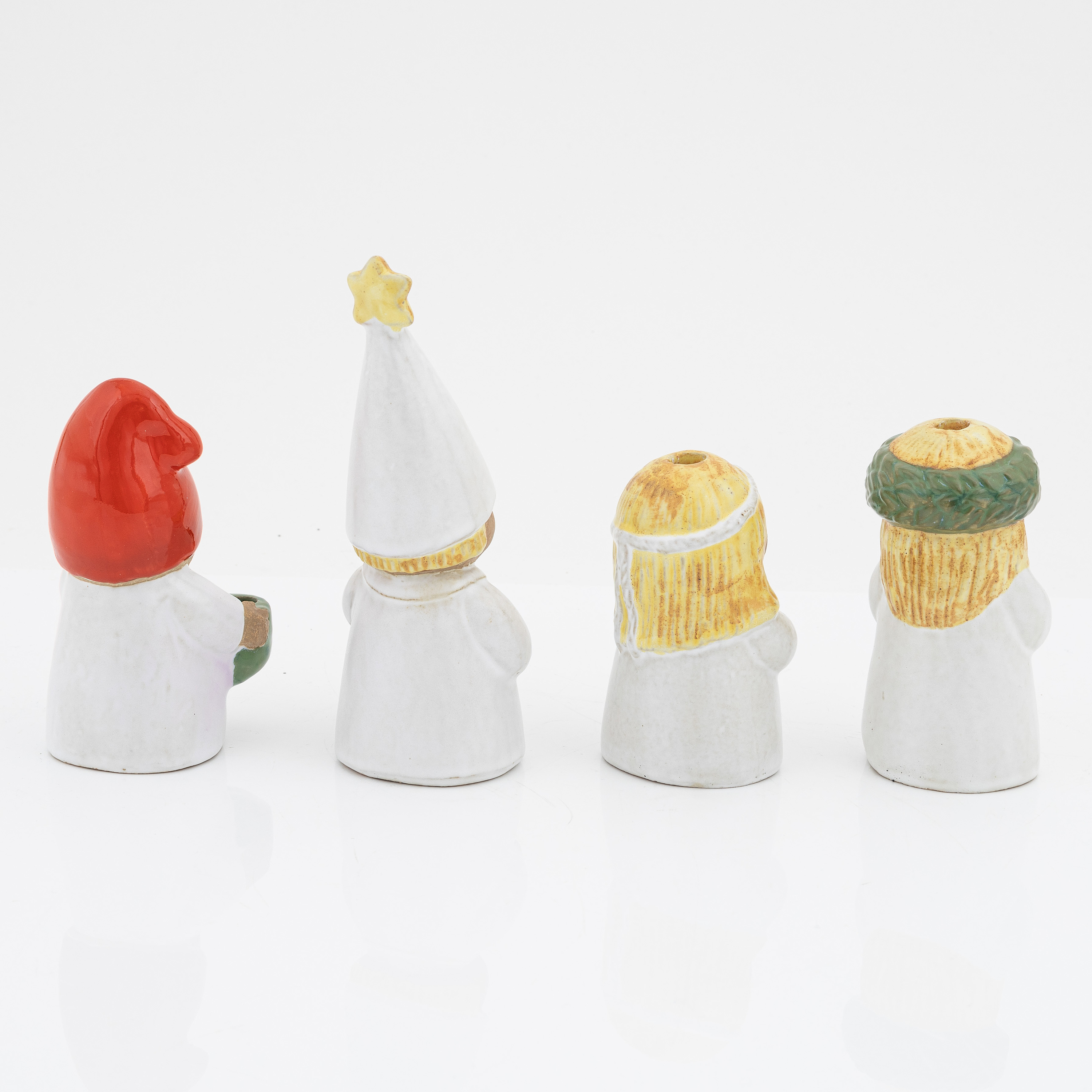 Lisa Larson, ljusstakar, 4st, stengods, Gustavsberg. - Bukowskis