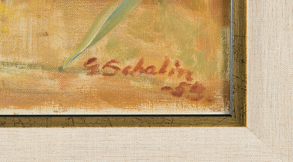 Greta Schalin, olja på duk, signerad och daterad -55. - Bukowskis