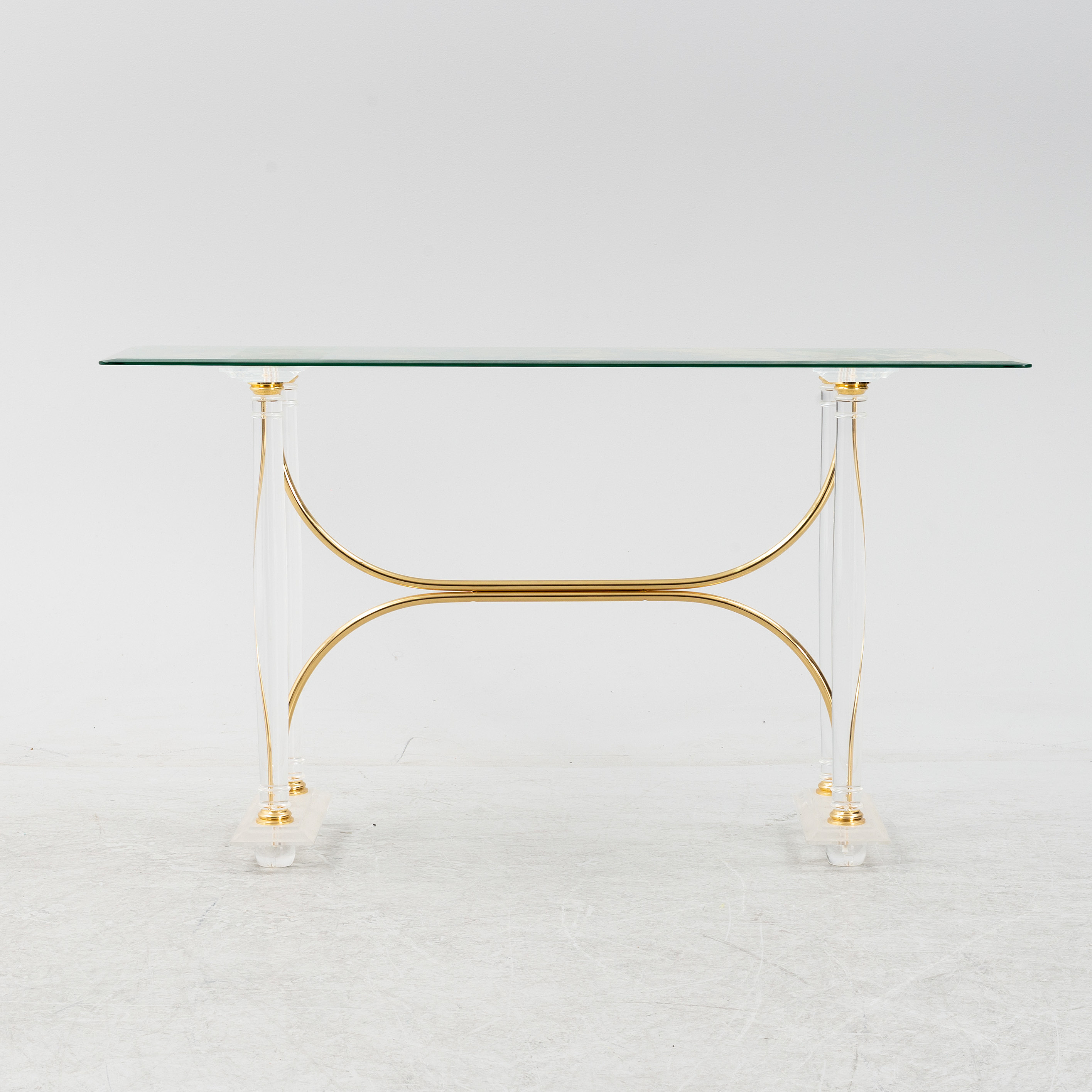 A glass console table, probably Italy. - Bukowskis