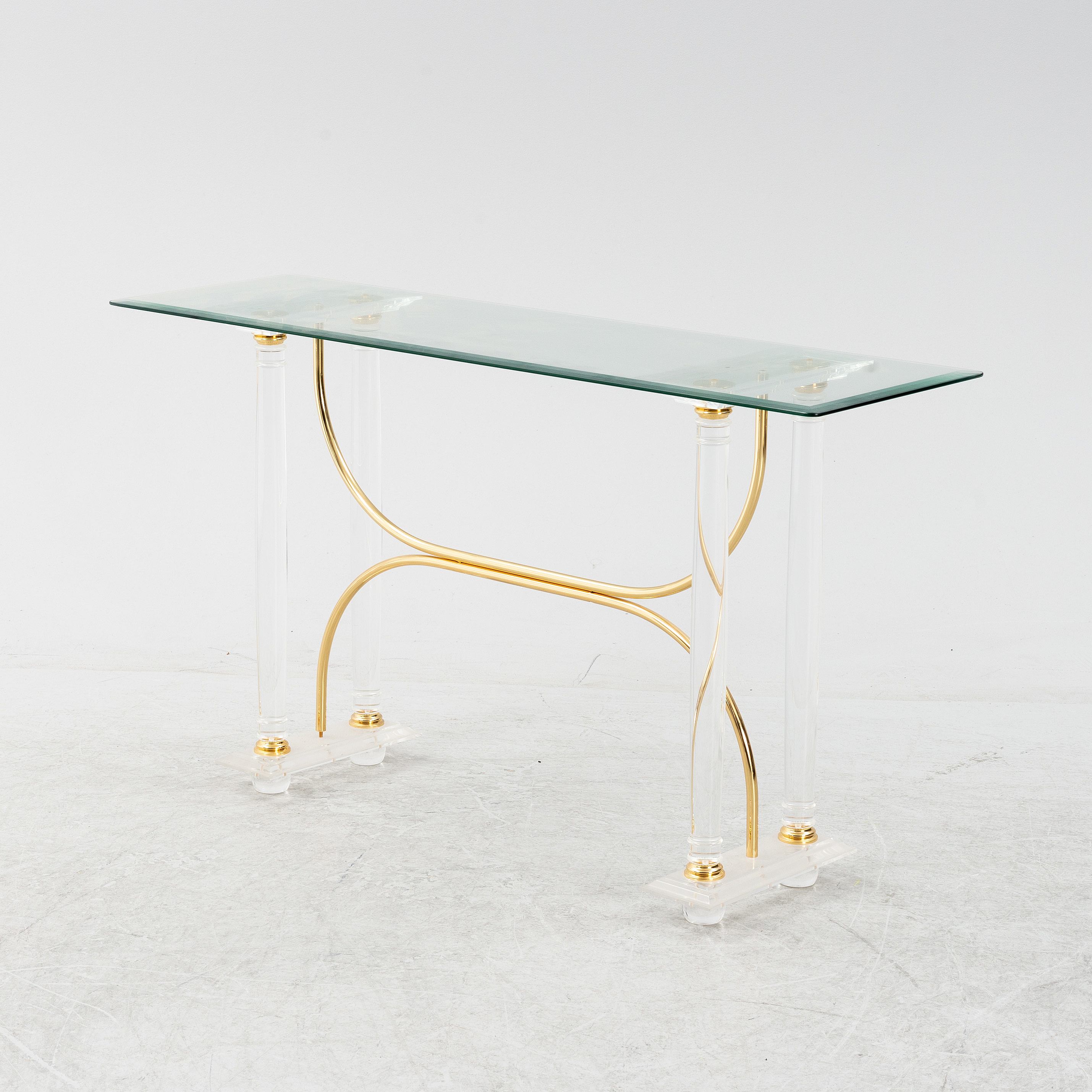 A glass console table, probably Italy. - Bukowskis