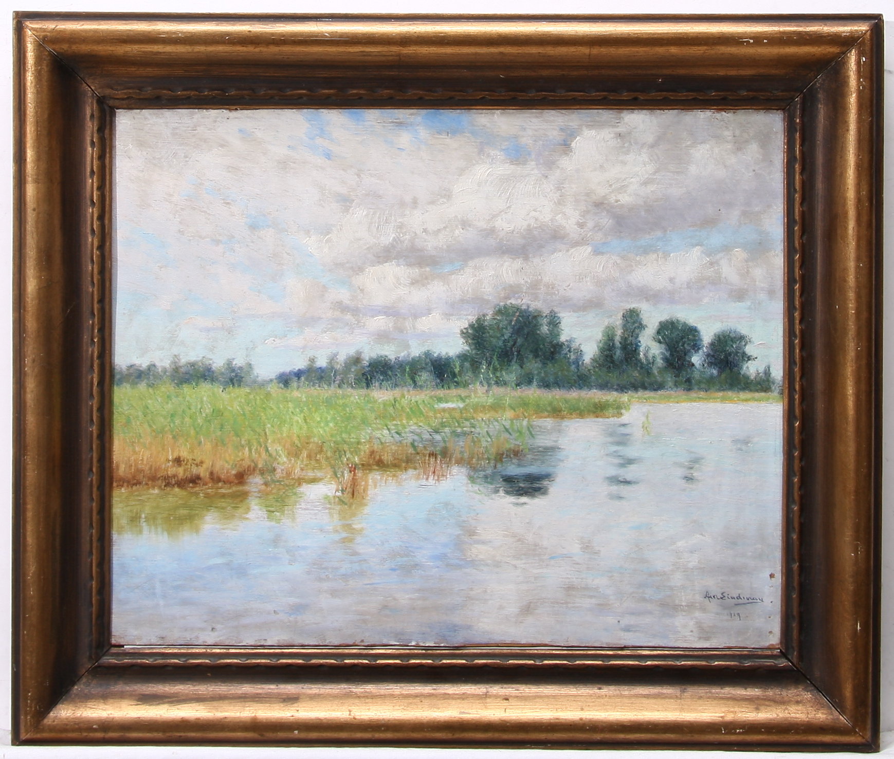 AXEL LINDMAN, olja på pannå, sign o dat 1919. - Bukowskis