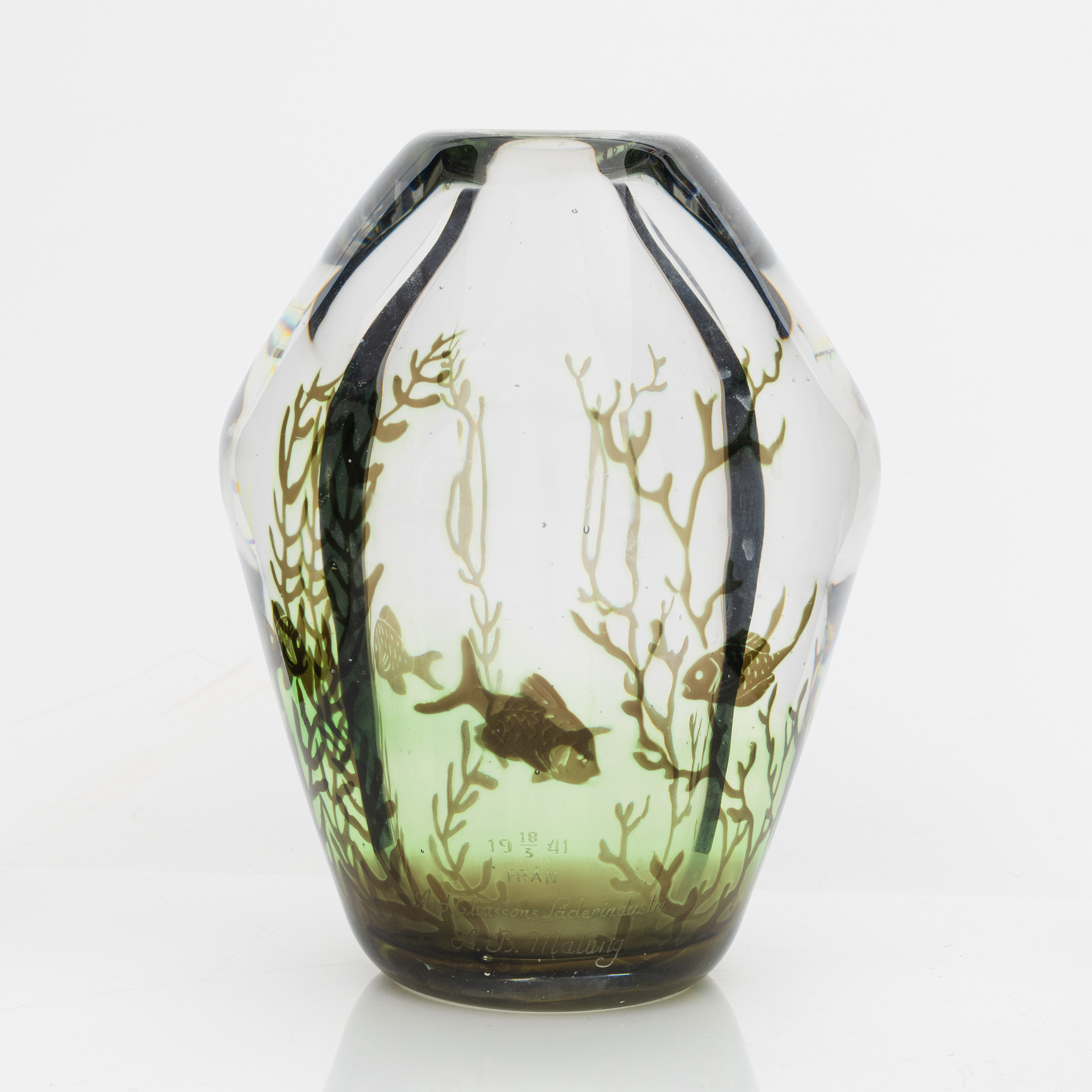 Edward Hald, a graal glass vase, Orrefors. - Bukowskis