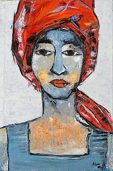 Alimi Adewale, öljy kankaalle, signeerattu. - Bukowskis