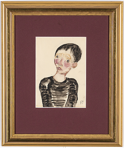 Berta Hansson, watercolour, signed BH. - Bukowskis