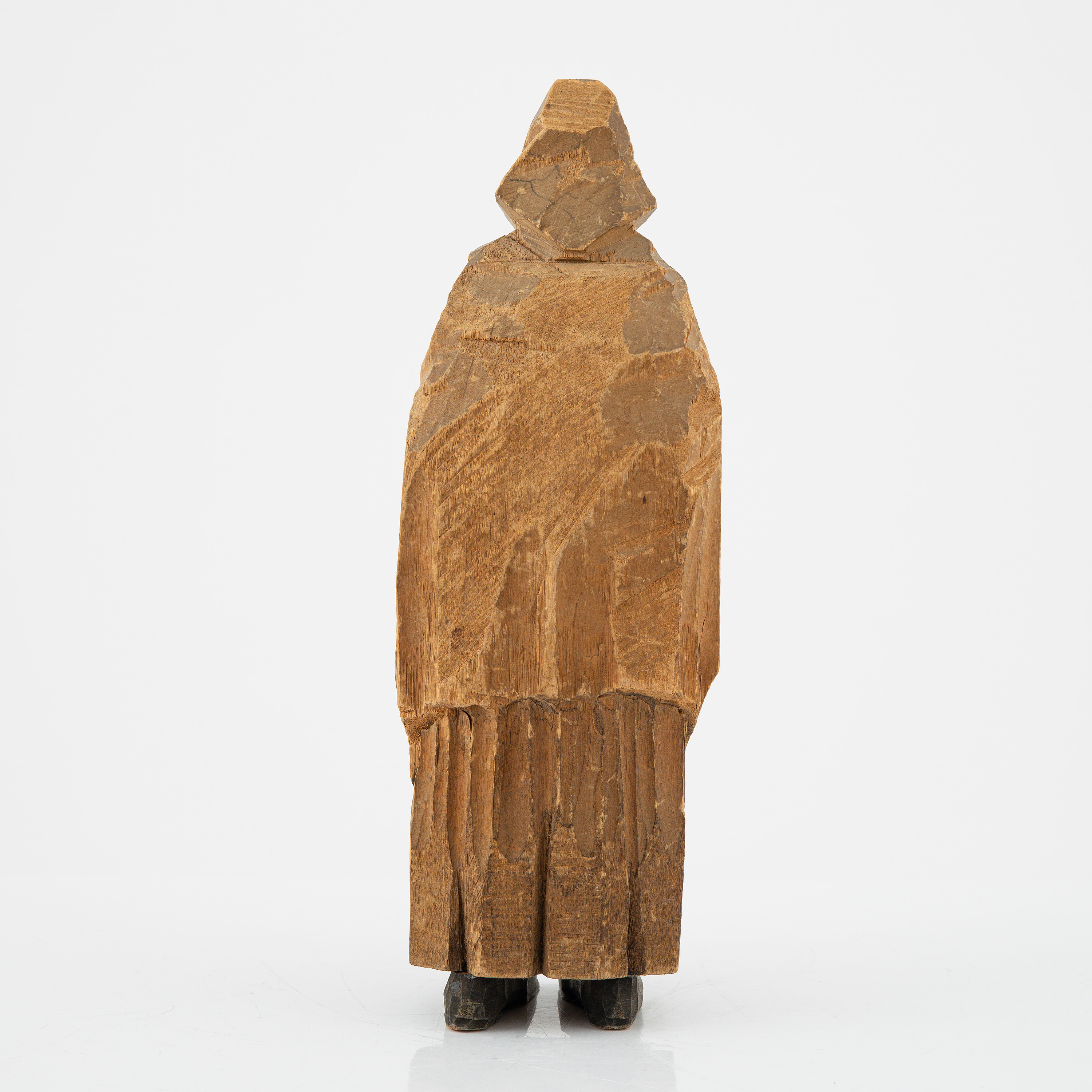 Axel Petersson Döderhultarn, skulptur, signerad. Delvis bemålat trä ...
