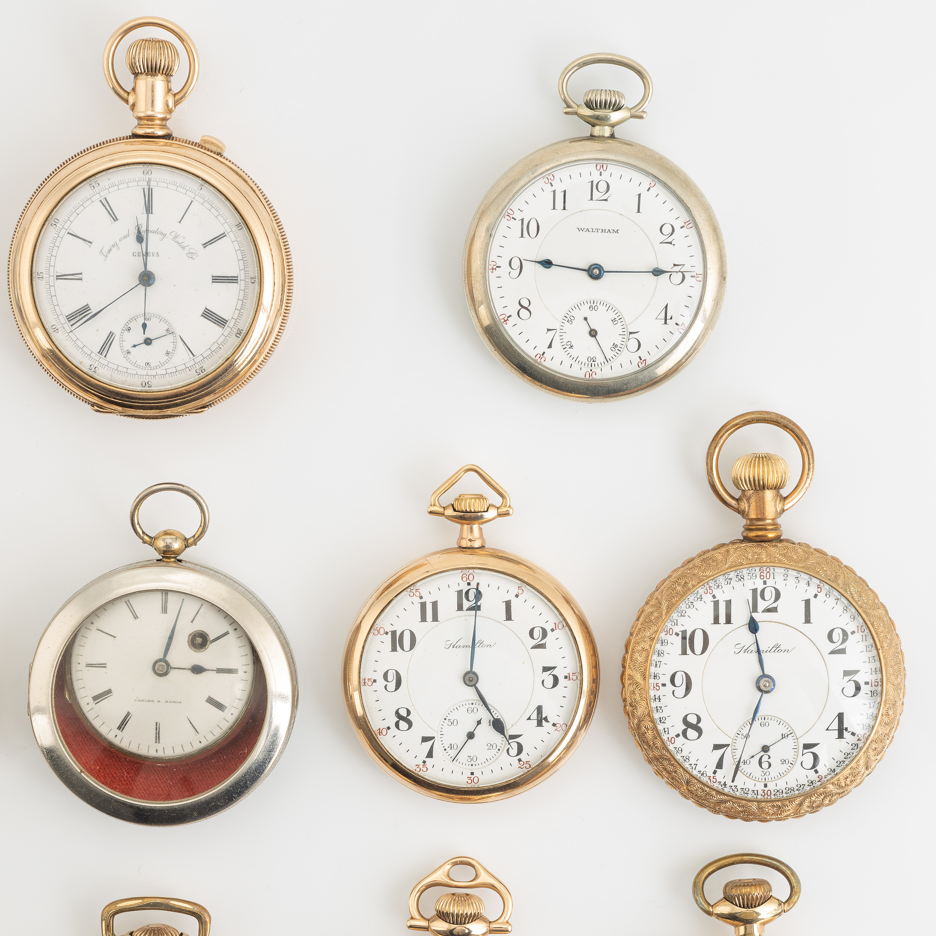 Collection of pocket watches, 18 pcs, silver/plated. - Bukowskis