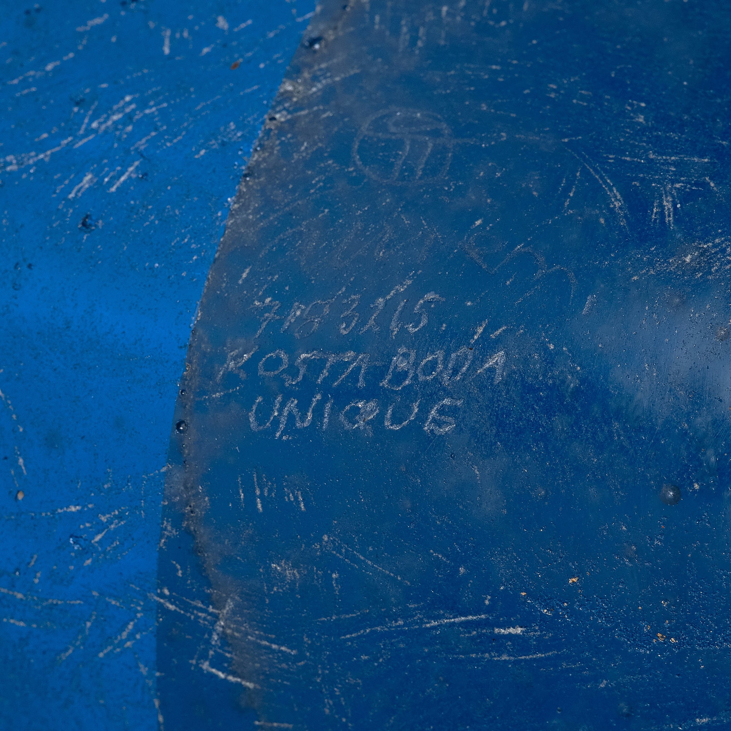 Bertil Vallien, a unique sand cast glass sculpture, 'Resting head ...