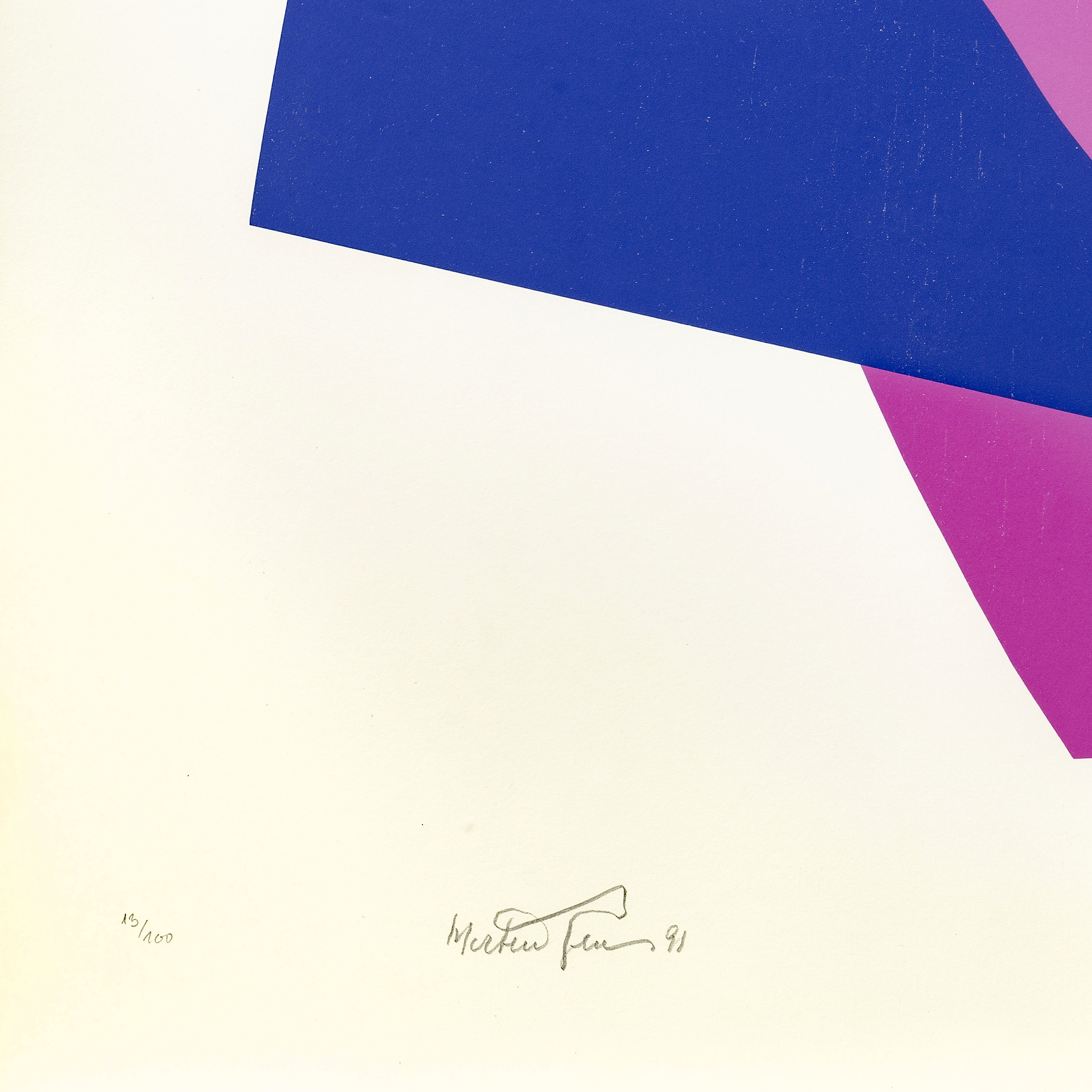 Richard Mortensen, serigraph signed dated and numbered 91 13/100 ...