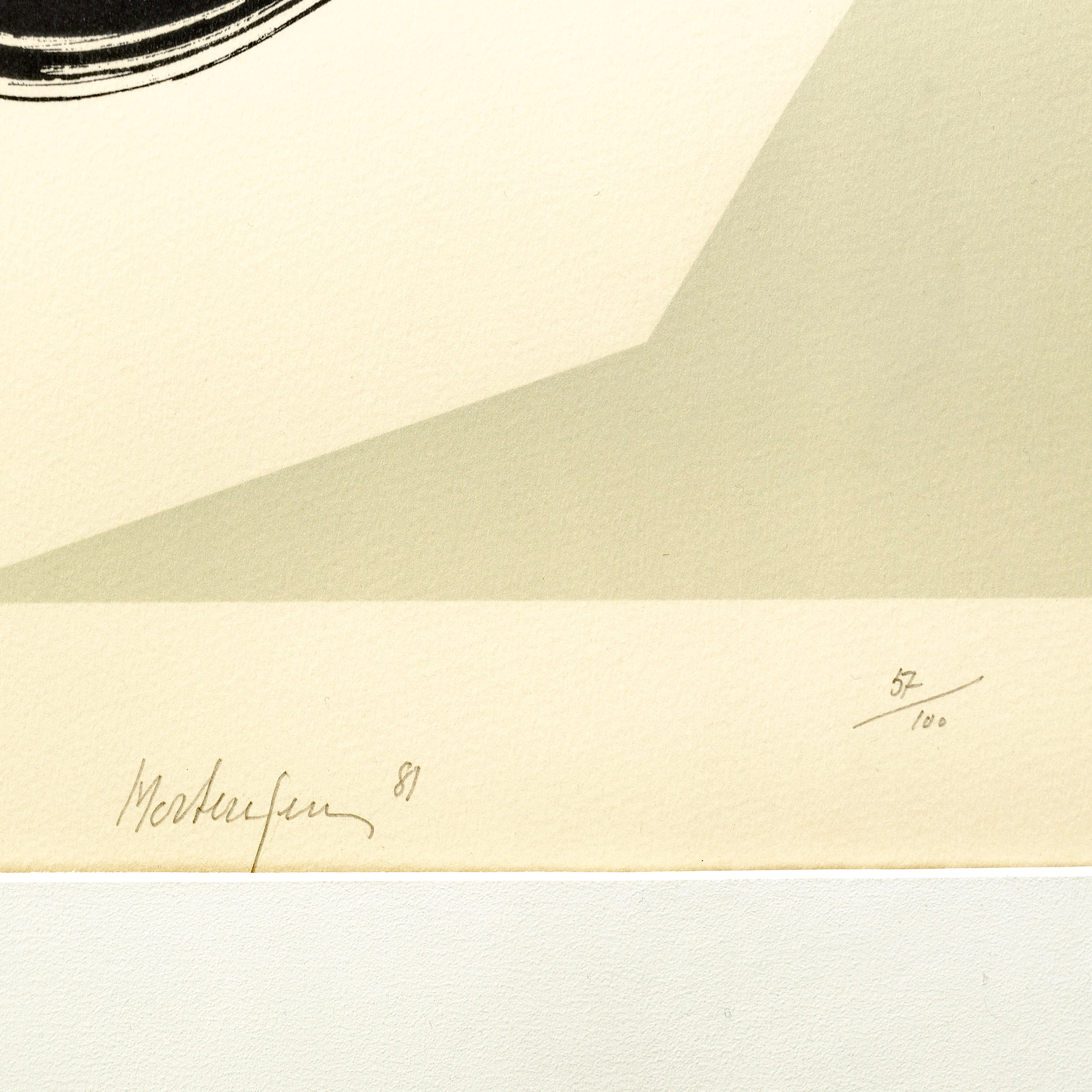 Richard Mortensen, litografi signerad daterad och numrerad 81 57/100 ...