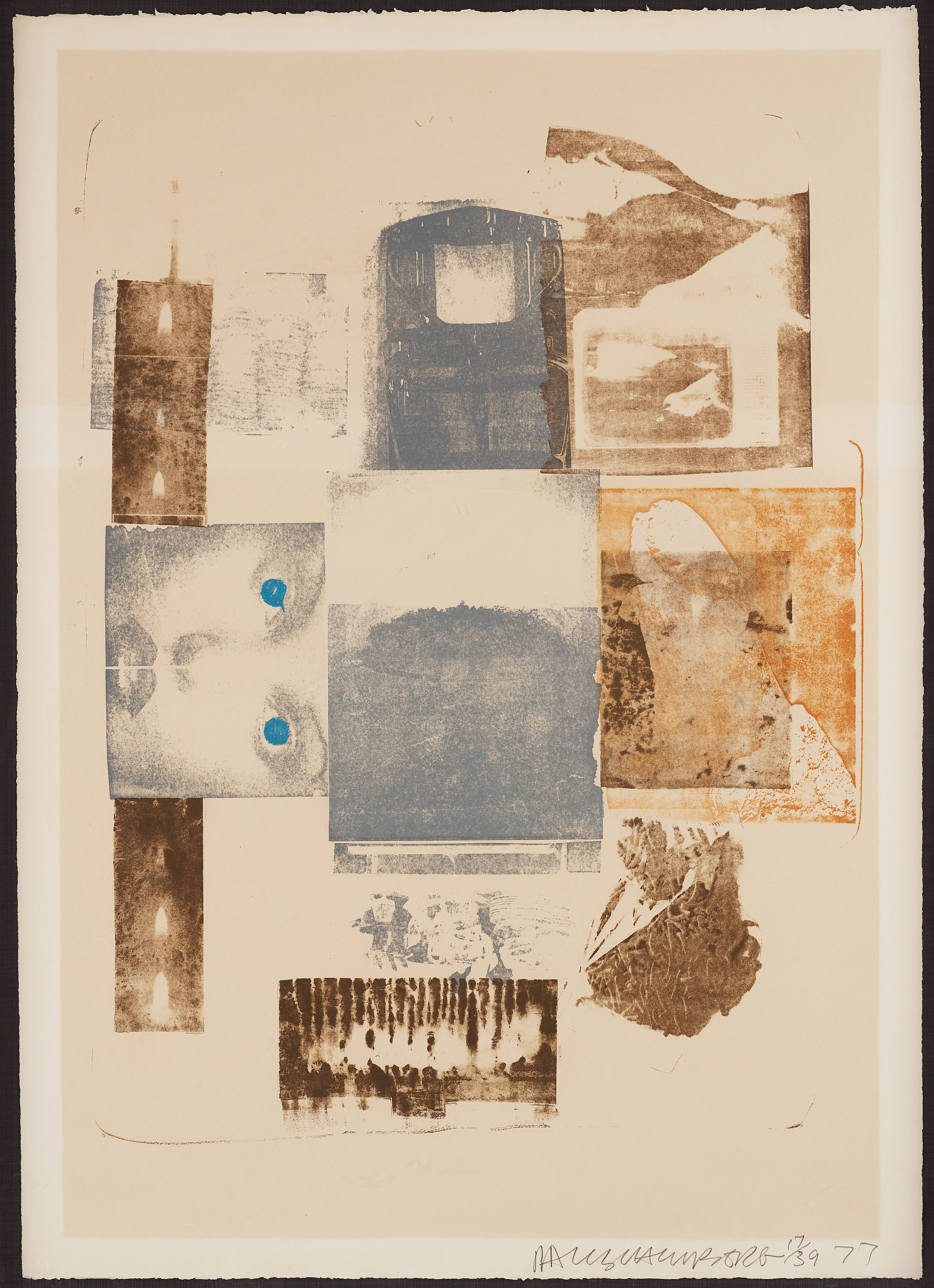 Robert Rauschenberg, lithograph in colours. Signed and numbered 17/39 ...