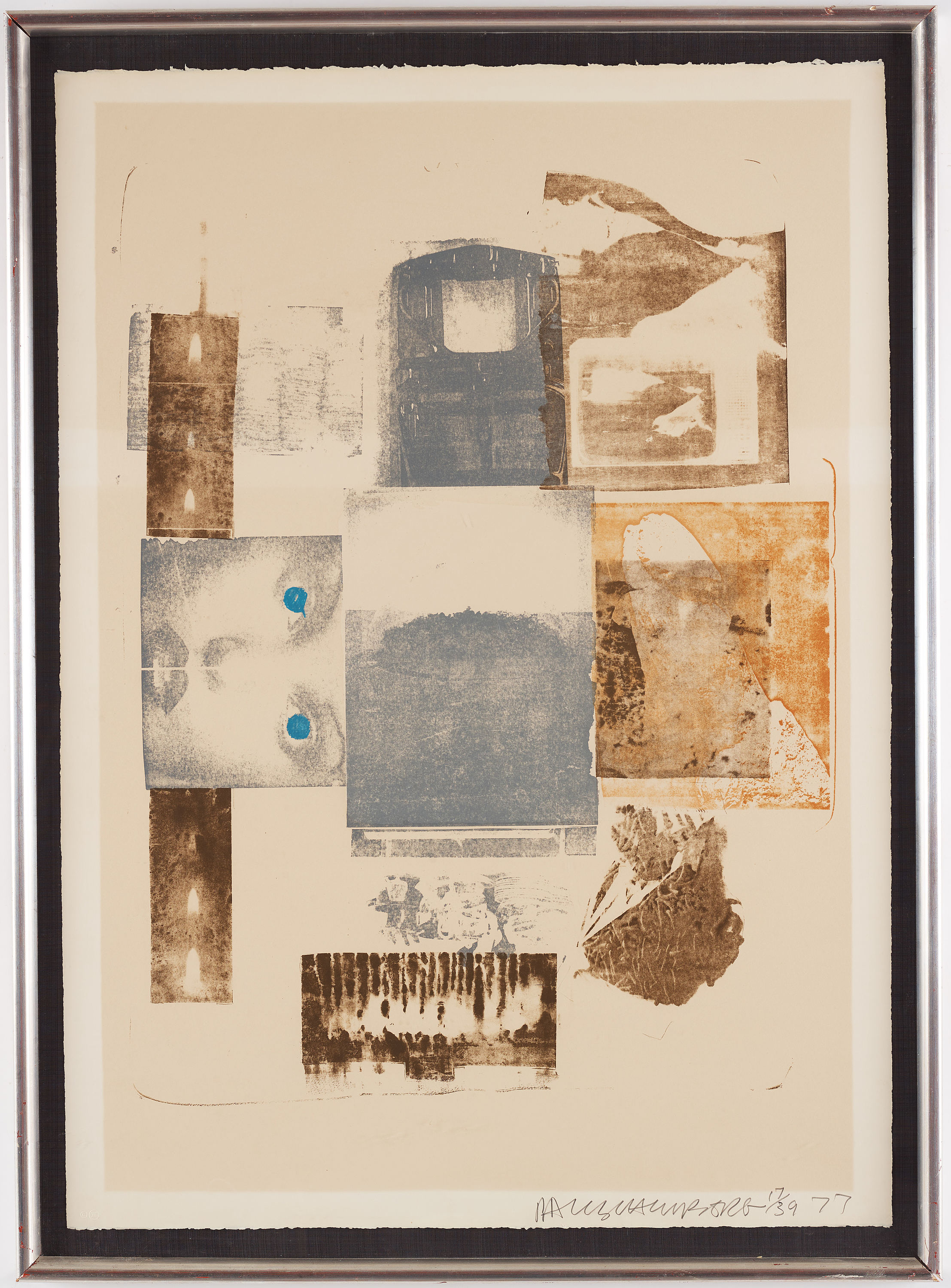 Robert Rauschenberg, lithograph in colours. Signed and numbered 17/39 ...