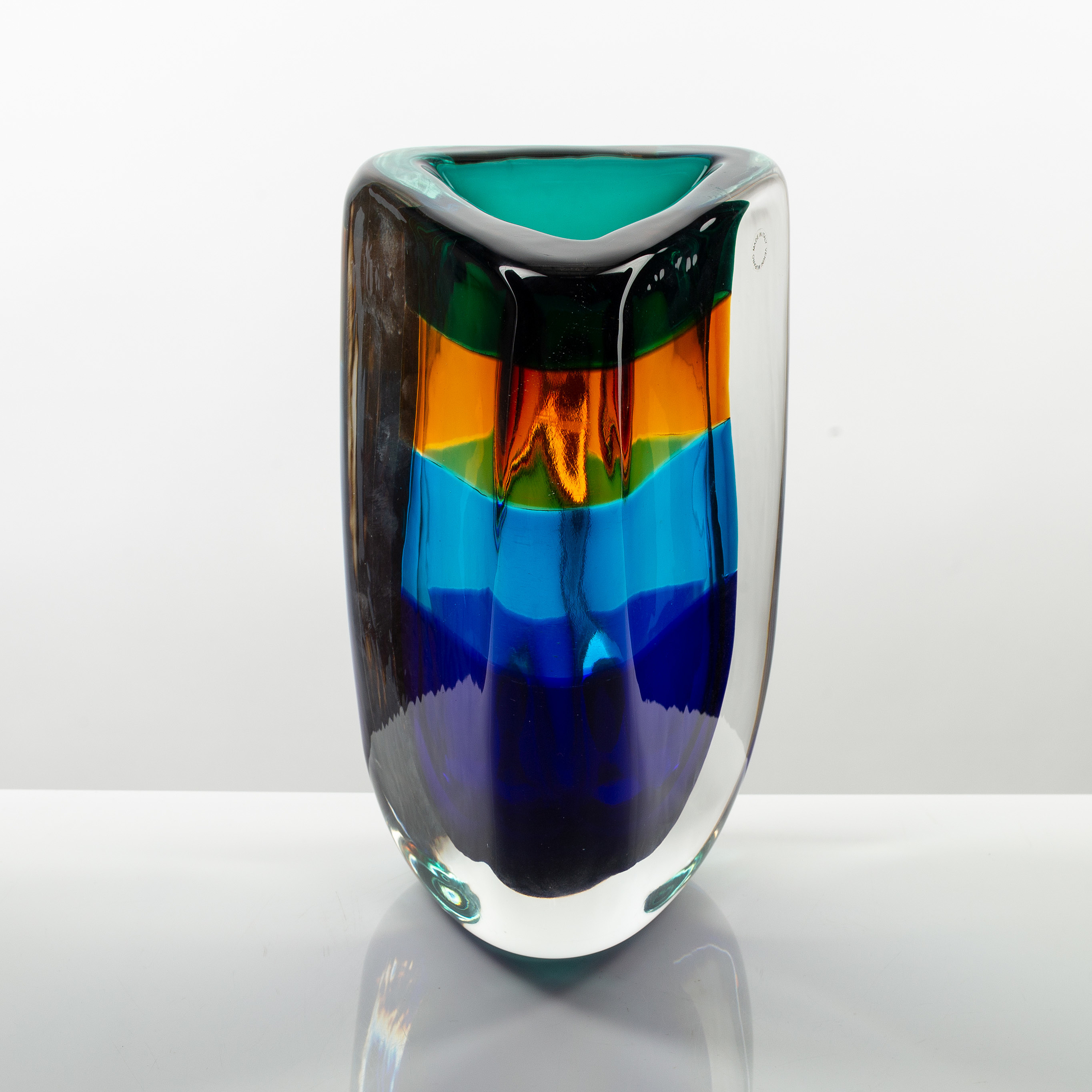 Fulvio Bianconi A Glass Vase Venini Murano Italy Bukowskis