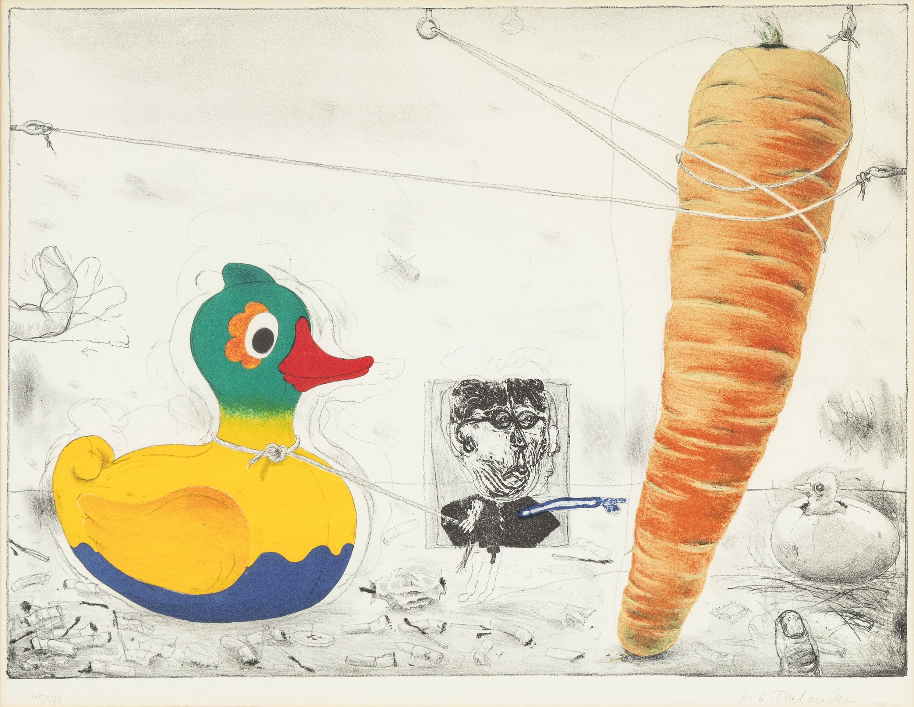 PG Thelander, a lithograph in colours, signed P. G. Thelander and ...