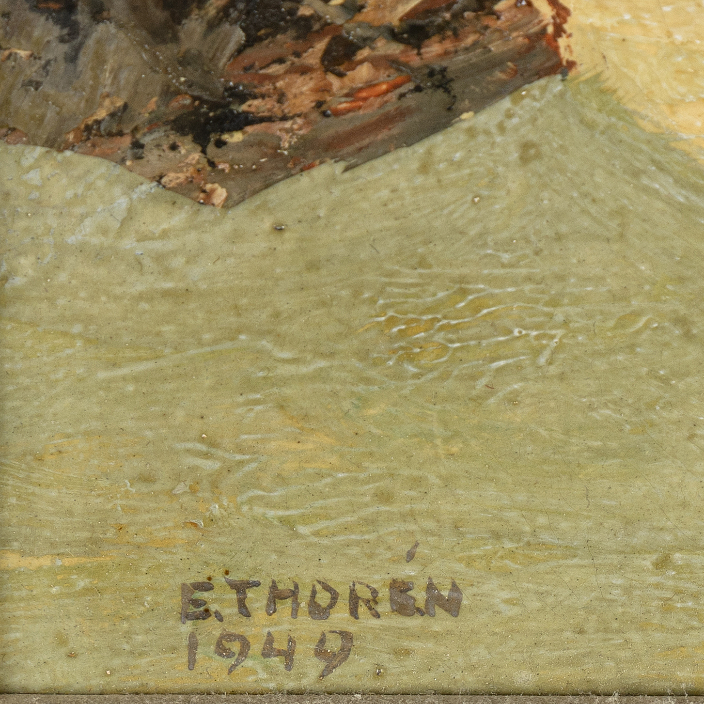 Esaias Thorén, oil on bord, signed and dated 1949. - Bukowskis