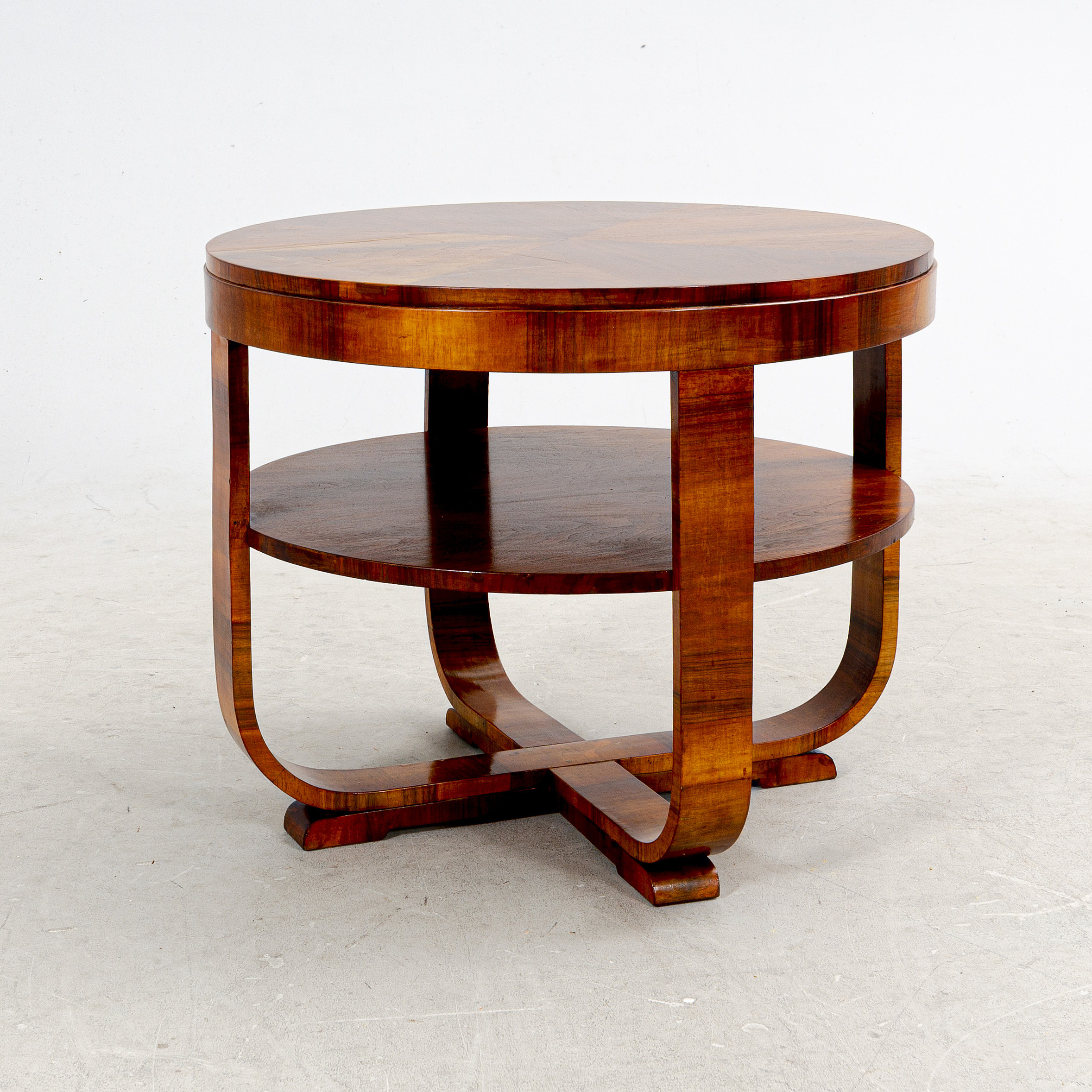 A veneered Art Déco-style table, modern manufacturing. - Bukowskis