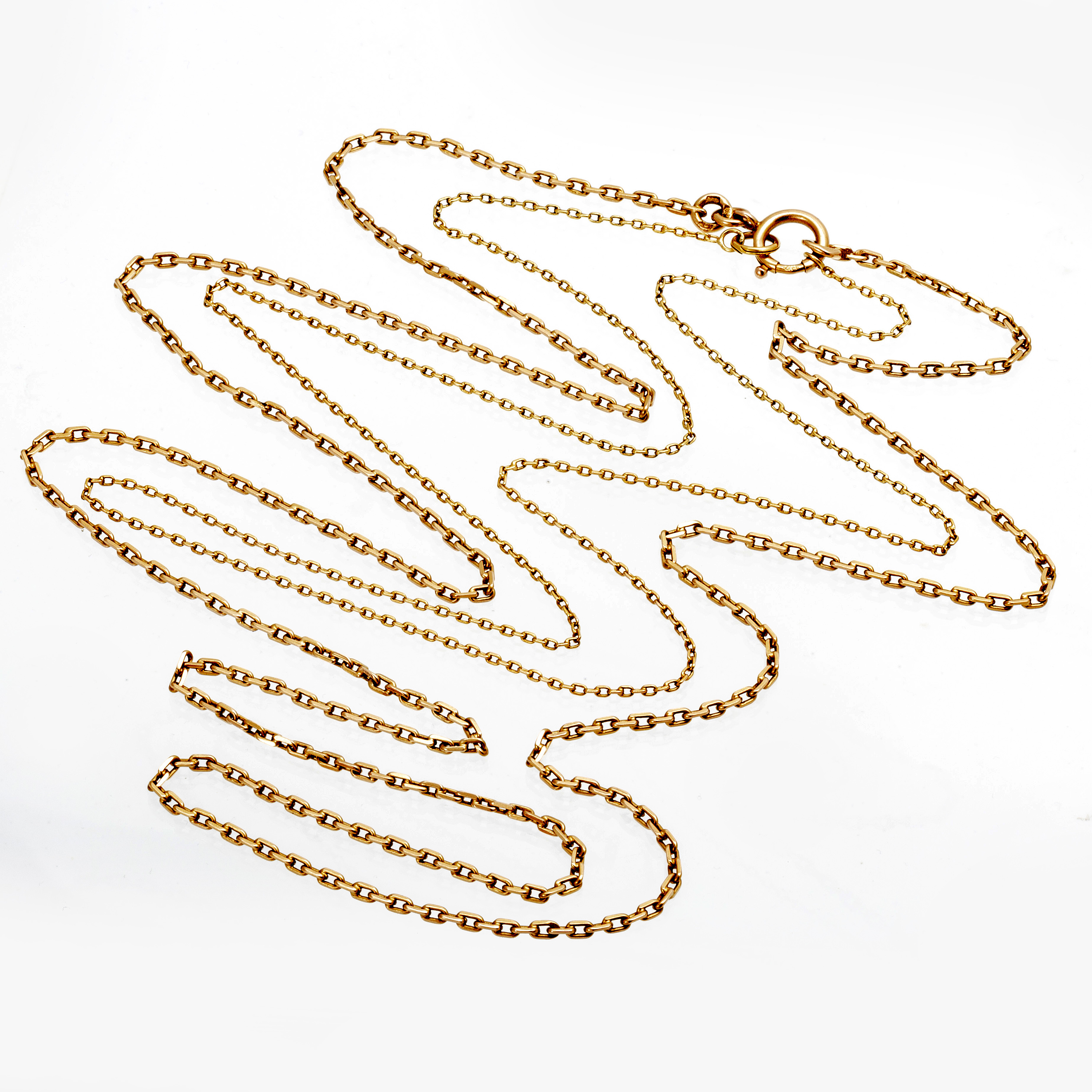 A set of two 14K gold chains. - Bukowskis