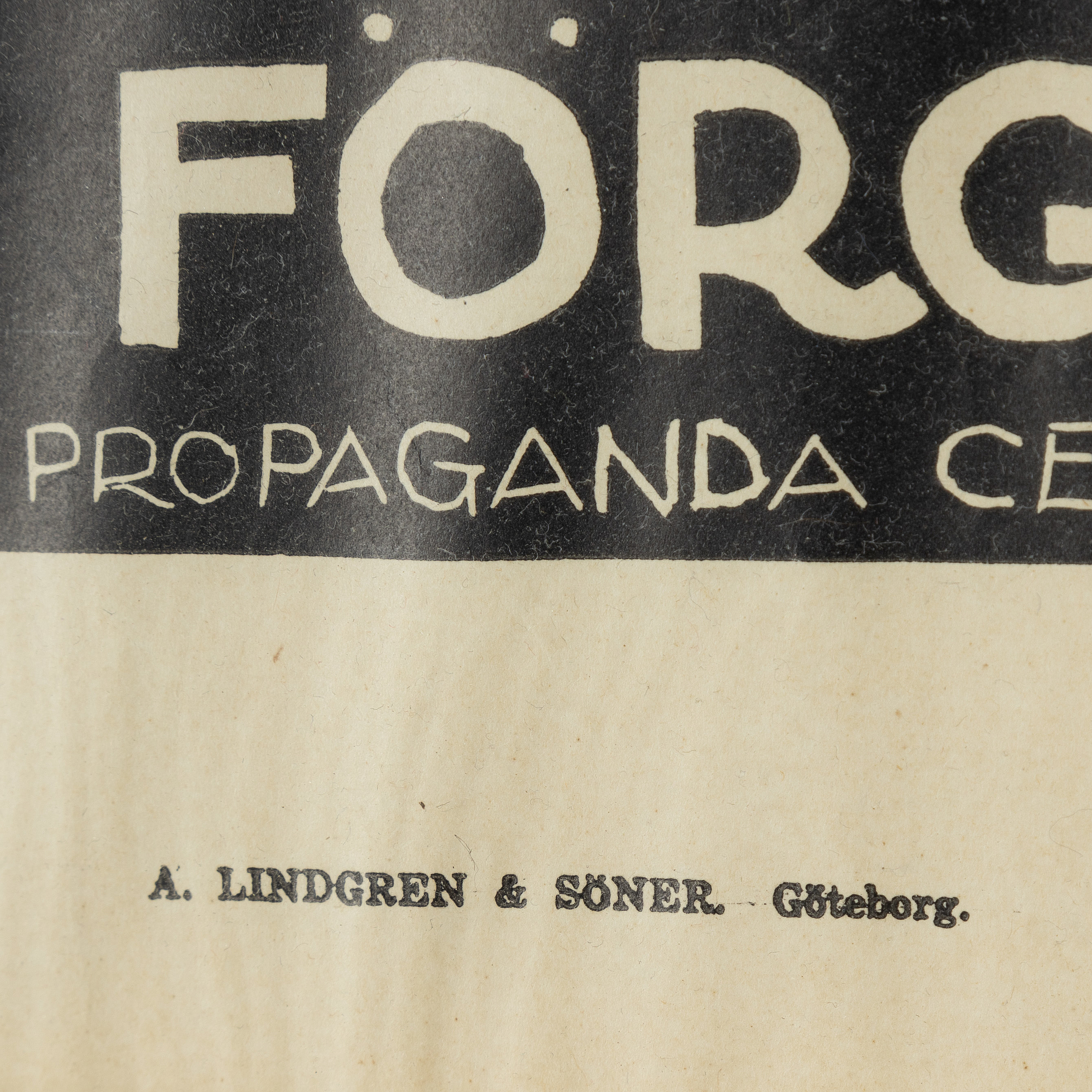 Alfred Proessdorf, a lithographic poster, A. Lindgren & Söner, Göteborg ...