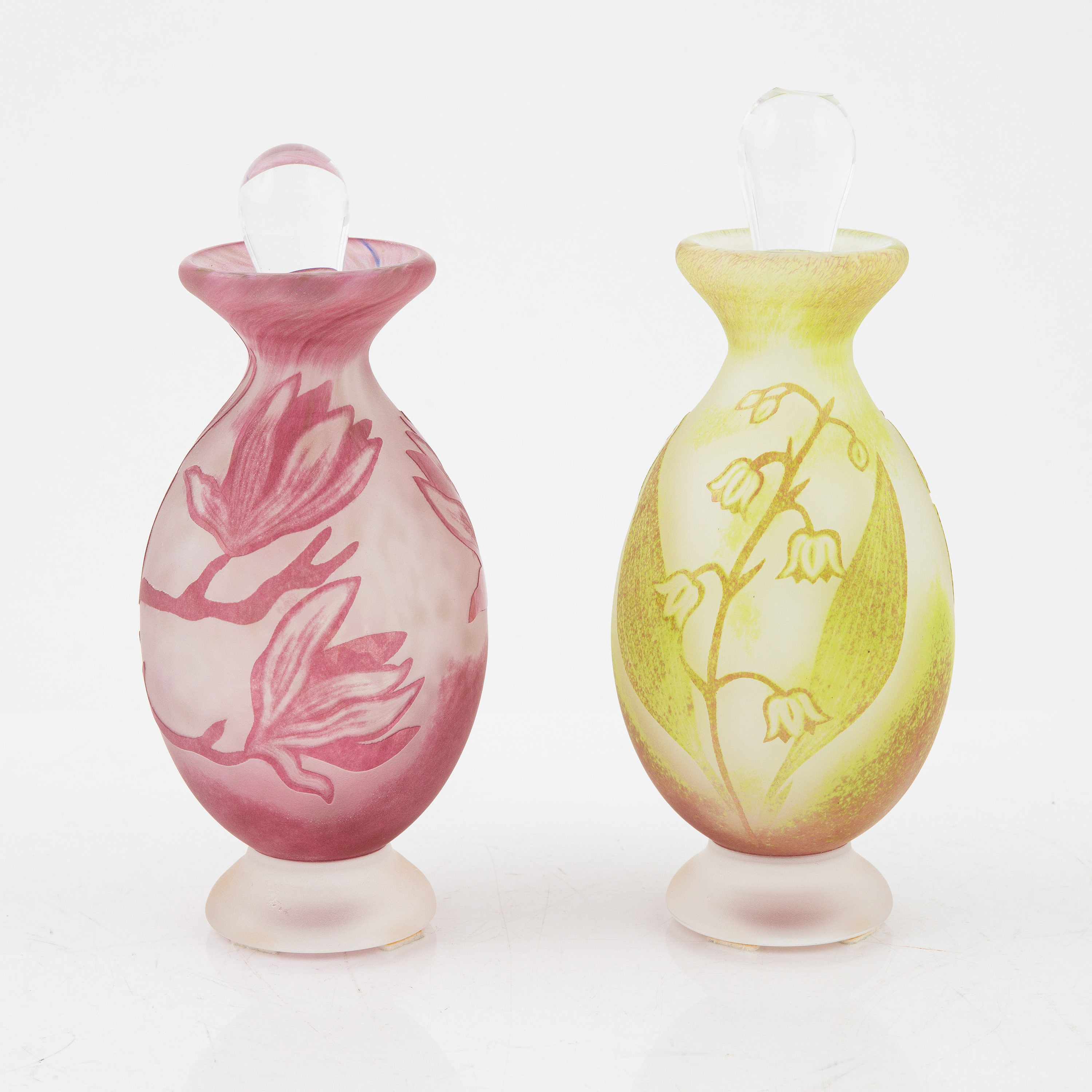 Astrid Gate, two glass flacons, Johansfors, 2005. - Bukowskis