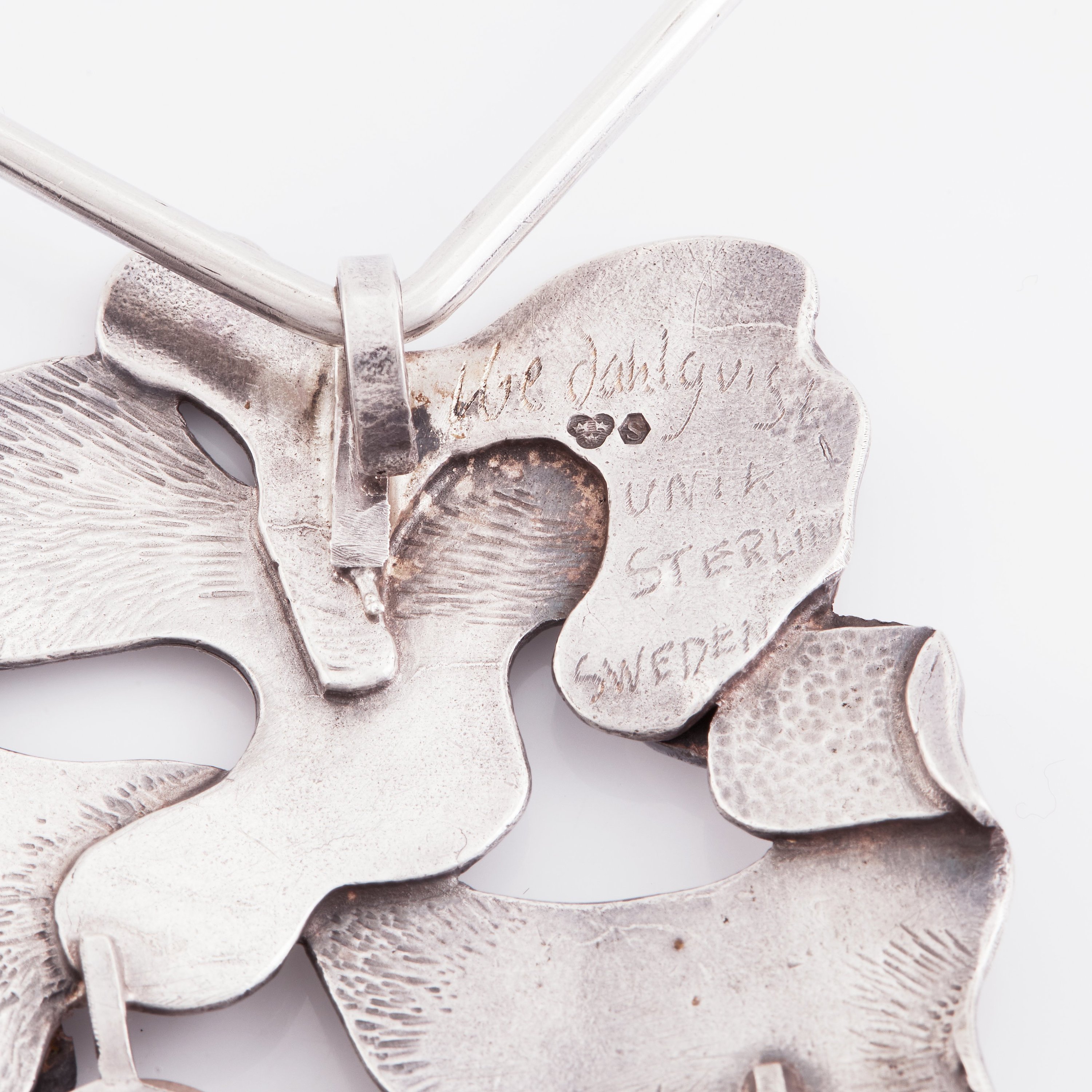 Inga-Britt "Ibe" Dahlquist, a silver and fossil necklace, Sweden ...