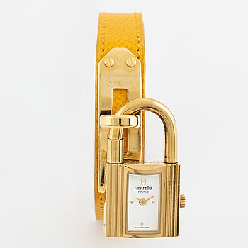 Hermès, Kelly Lock, wristwatch, 20 x 20 (37,5) mm. - Bukowskis