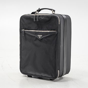 Prada, a black nylon and saffiano suitcase. - Bukowskis