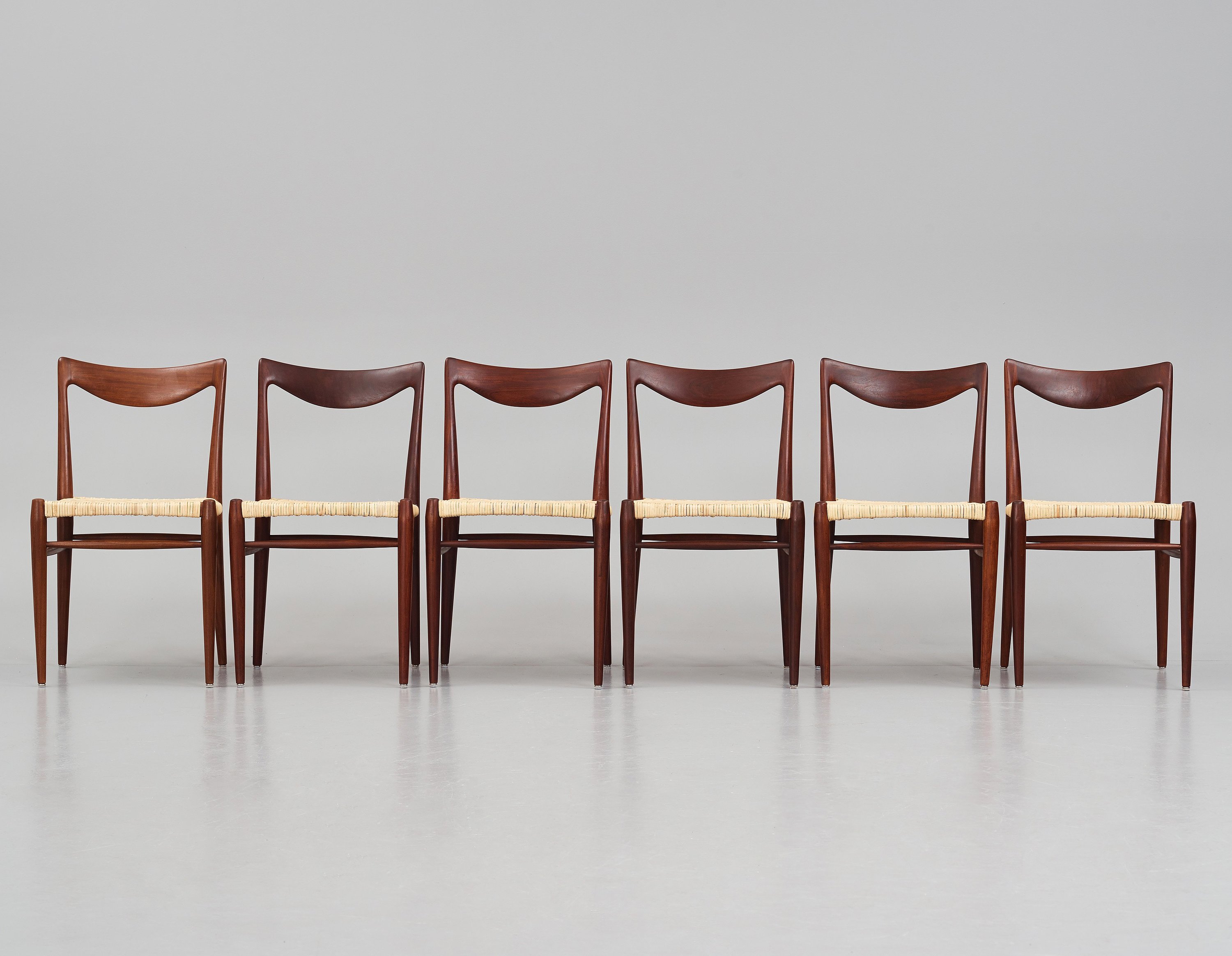 Adolf Relling Sigurd Resell, a set of six teak 'Bambi 61/2' chairs ...