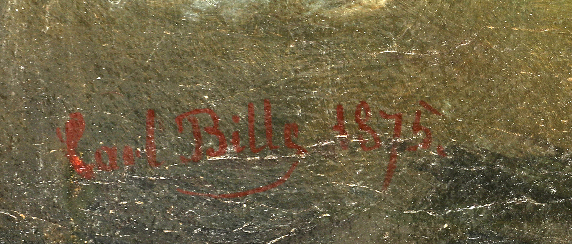 Carl Bille, olja på duk signerad och daterad 1875. - Bukowskis