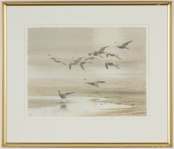 Lars Jonsson, lithograph in colours, signed 291/366. - Bukowskis