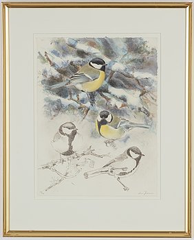 Lars Jonsson, lithograph in colours, signed 291/366. - Bukowskis