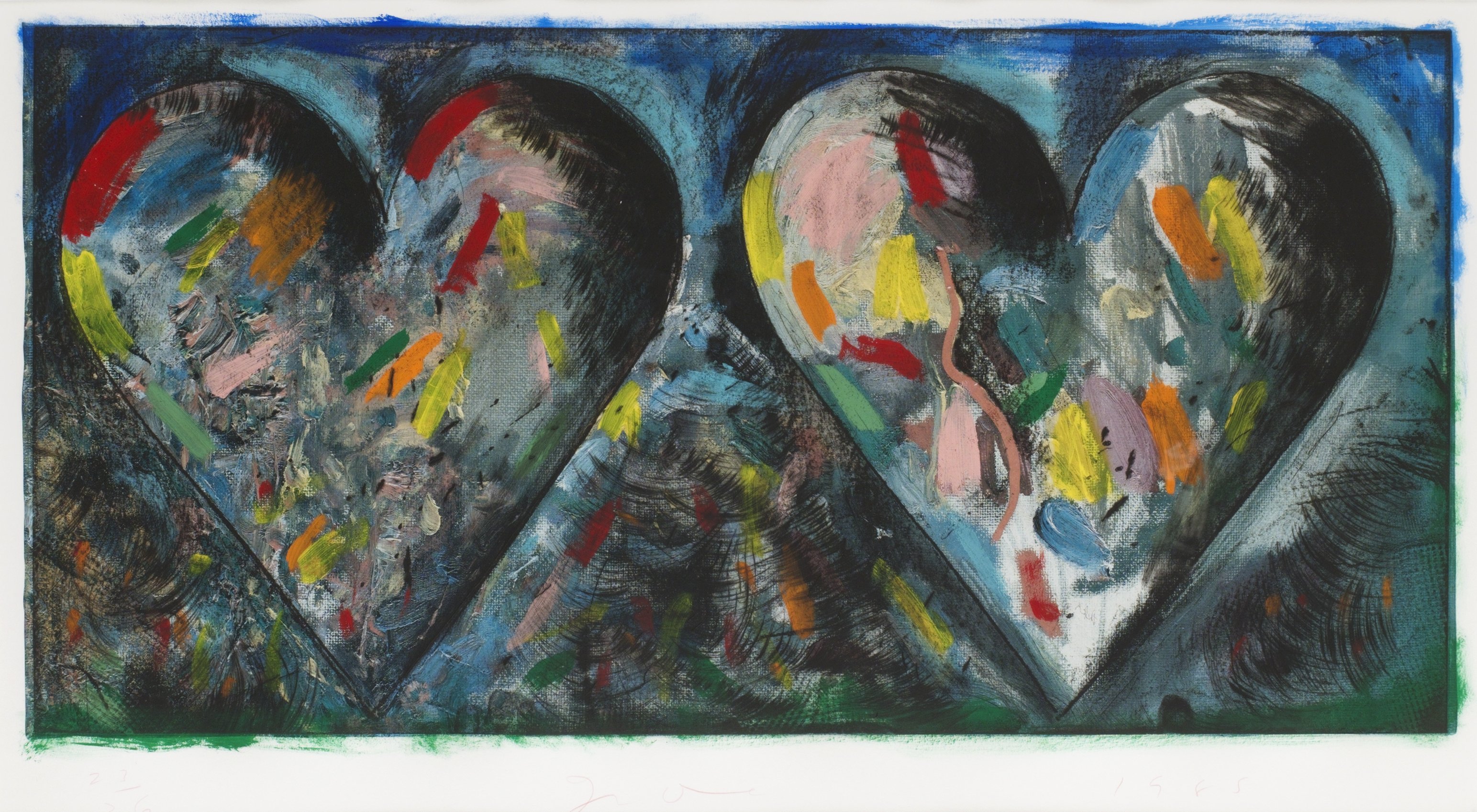 Jim Dine, "Two hearts for the moment". - Bukowskis