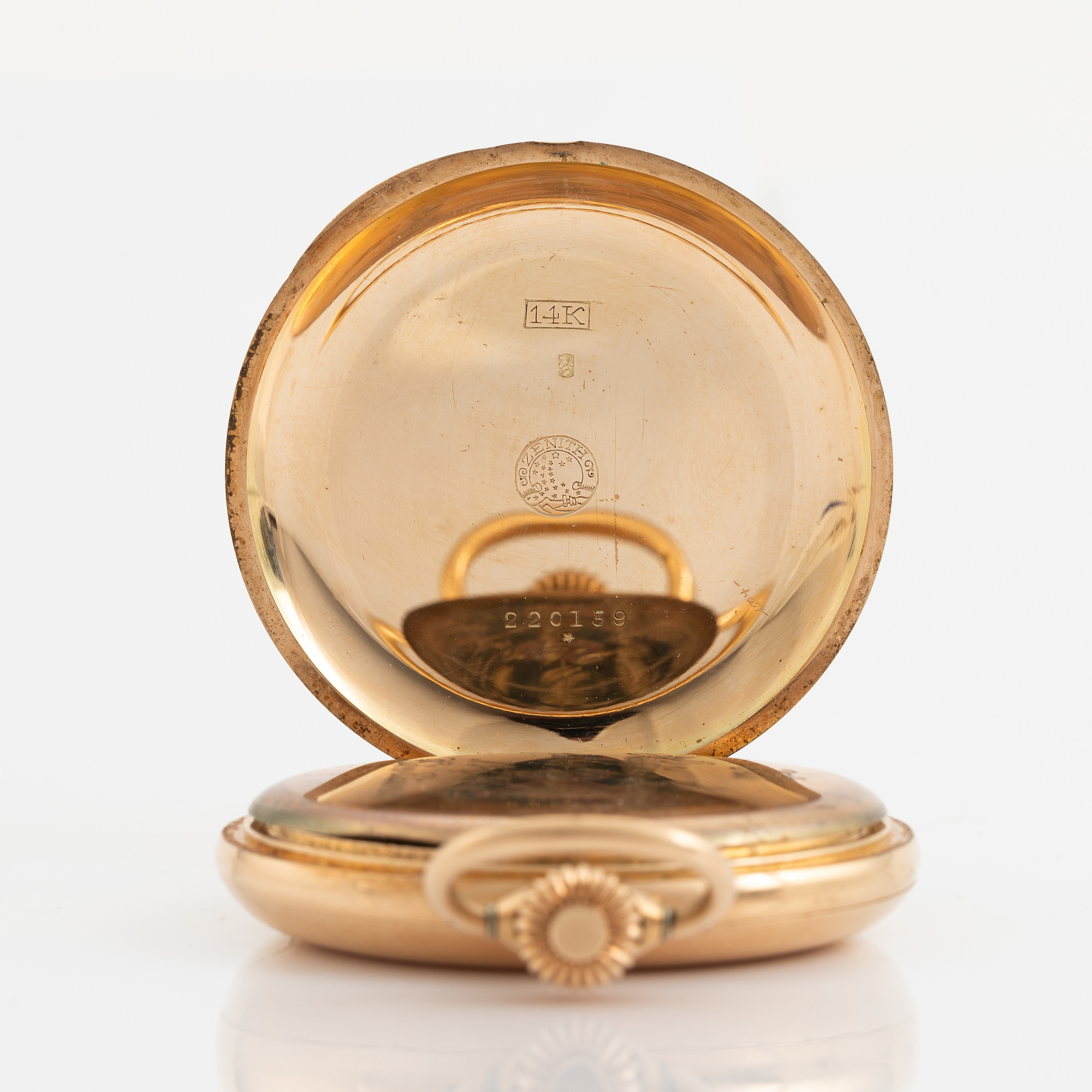 Zenith, pocket watch, 14K gold, hunter, 51,5 mm. - Bukowskis