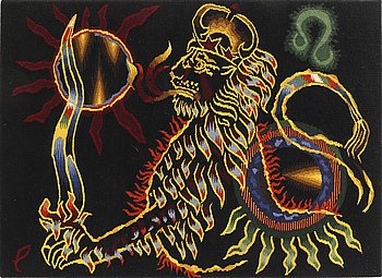 Jean Lurcat, tapestry "Le lion" signed and numbered 3227 Tabard ...