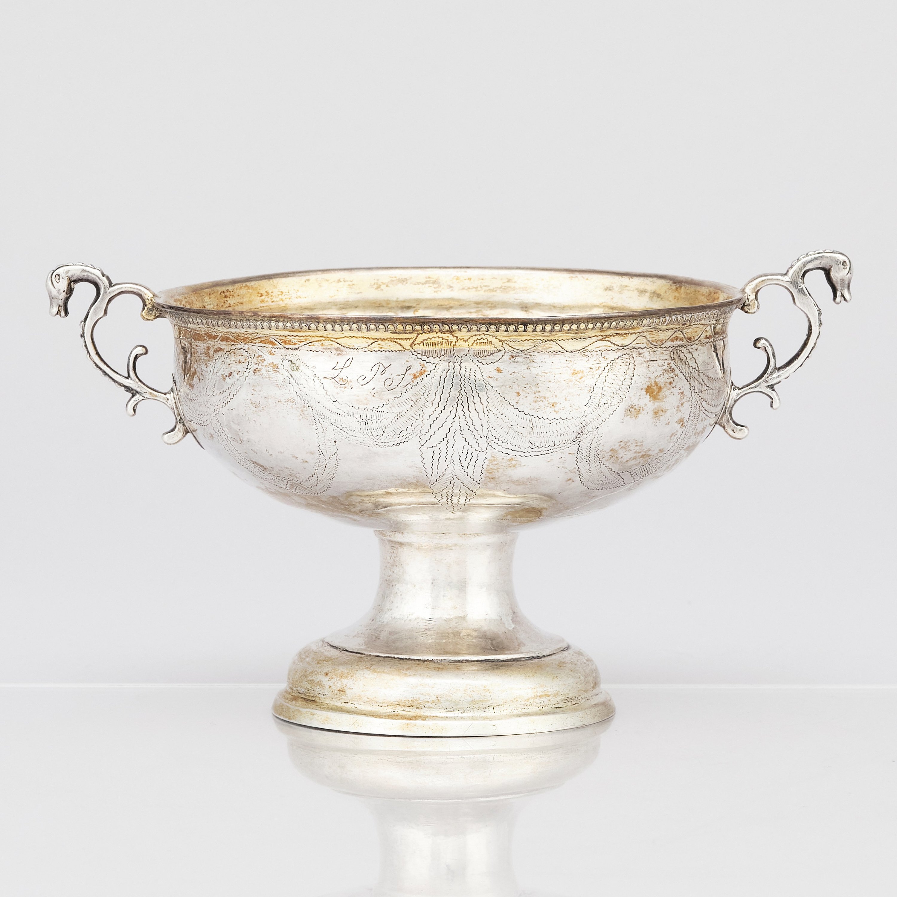 A Swedish 18th century silver brandy-bowl, mark of Christopher Bauman ...