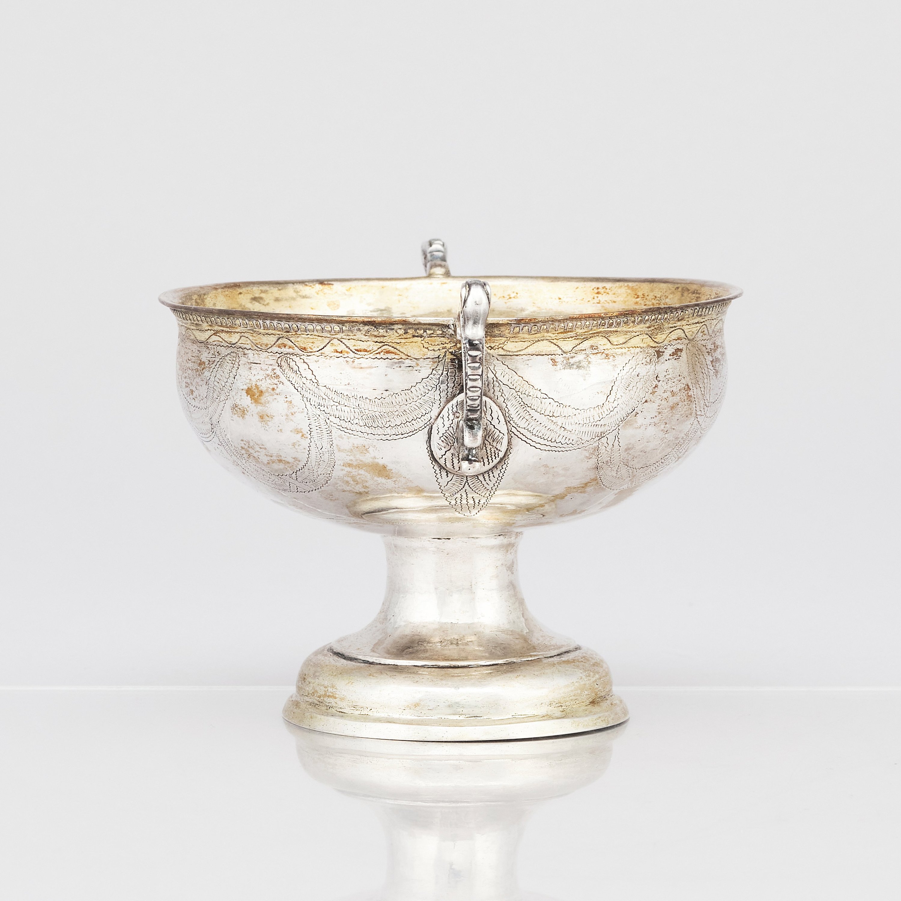 A Swedish 18th century silver brandy-bowl, mark of Christopher Bauman ...