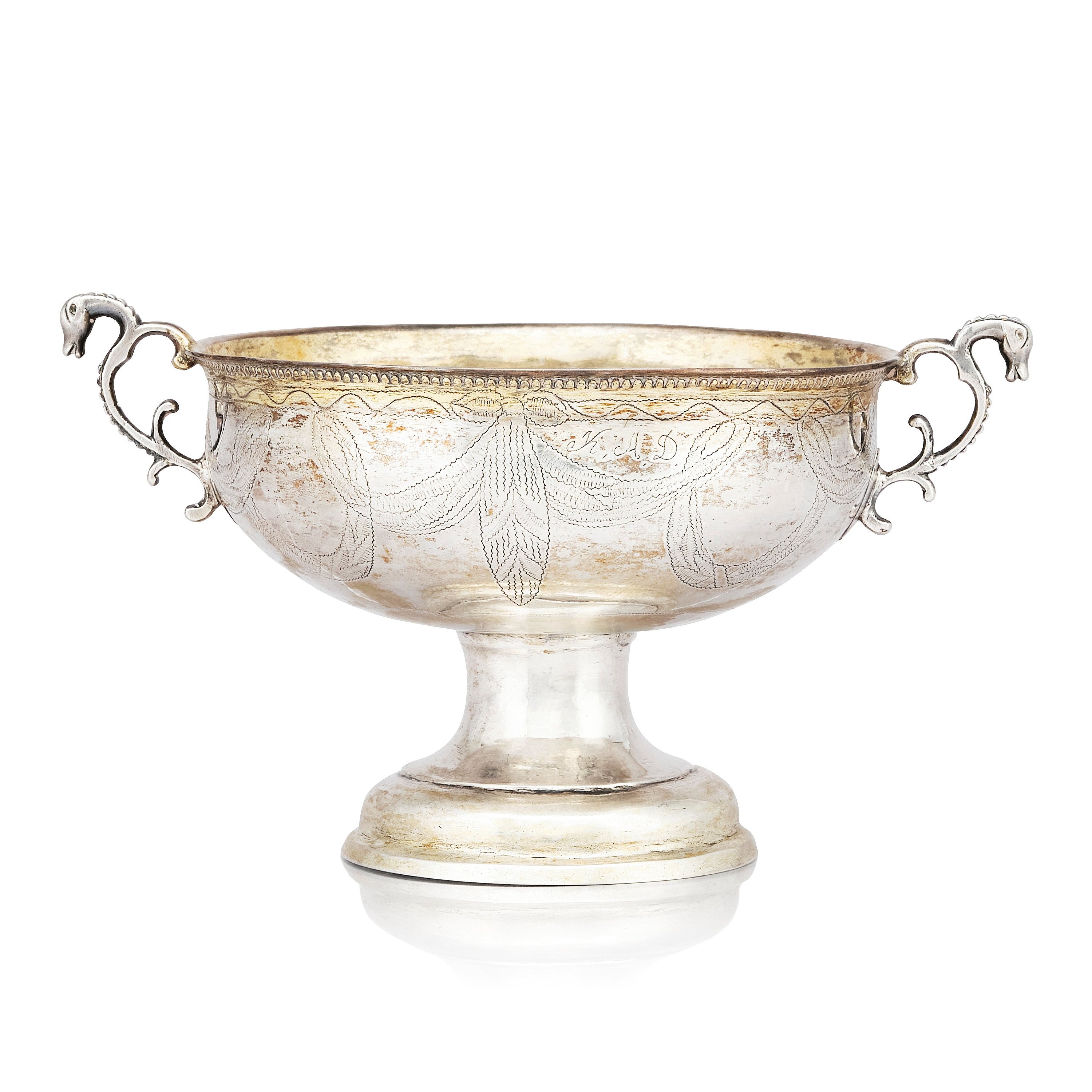 A Swedish 18th century silver brandy-bowl, mark of Christopher Bauman ...